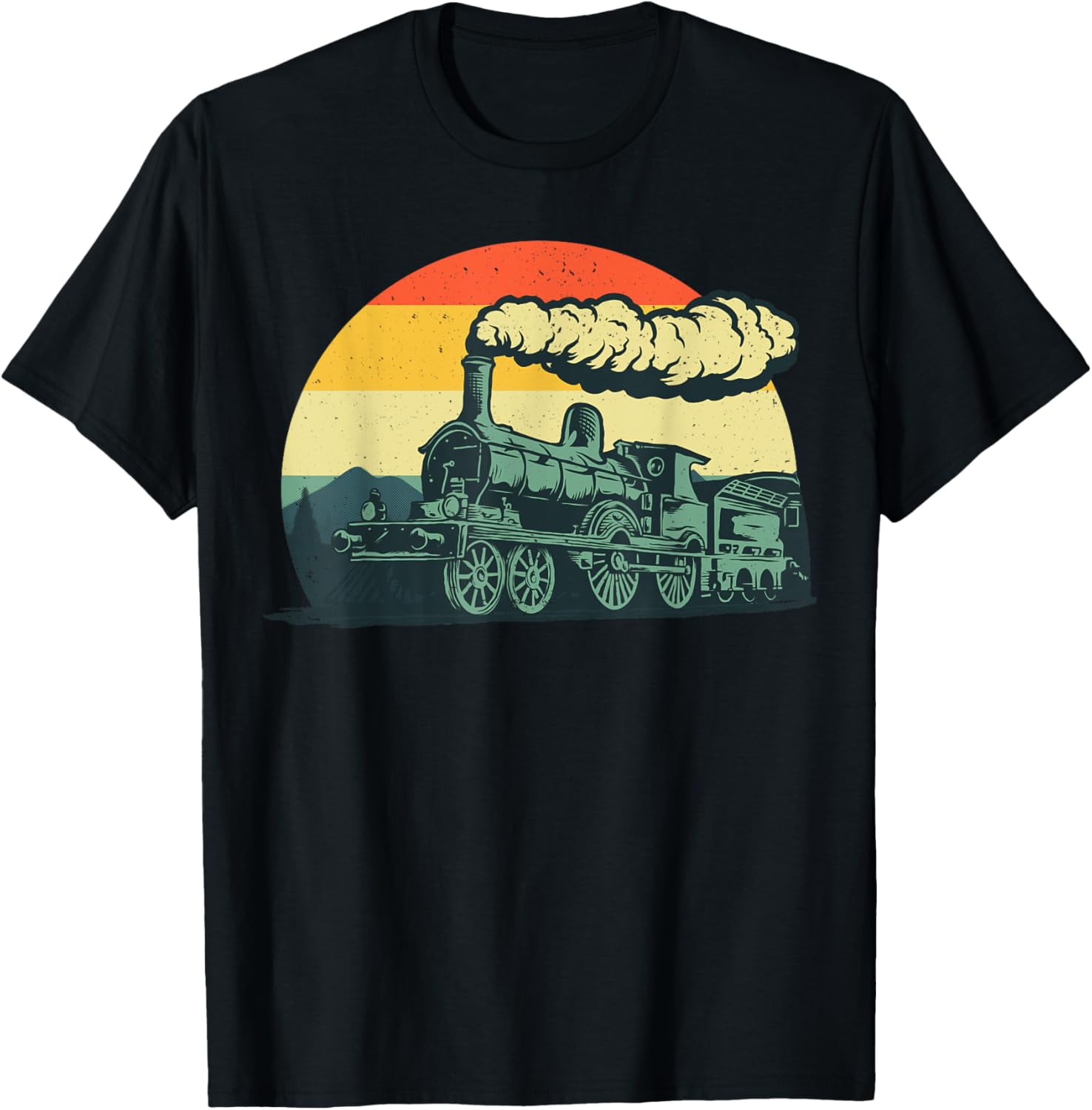 t-shirt Cool Train For Men Women Vintage Steam Engine Railroad Model T ...