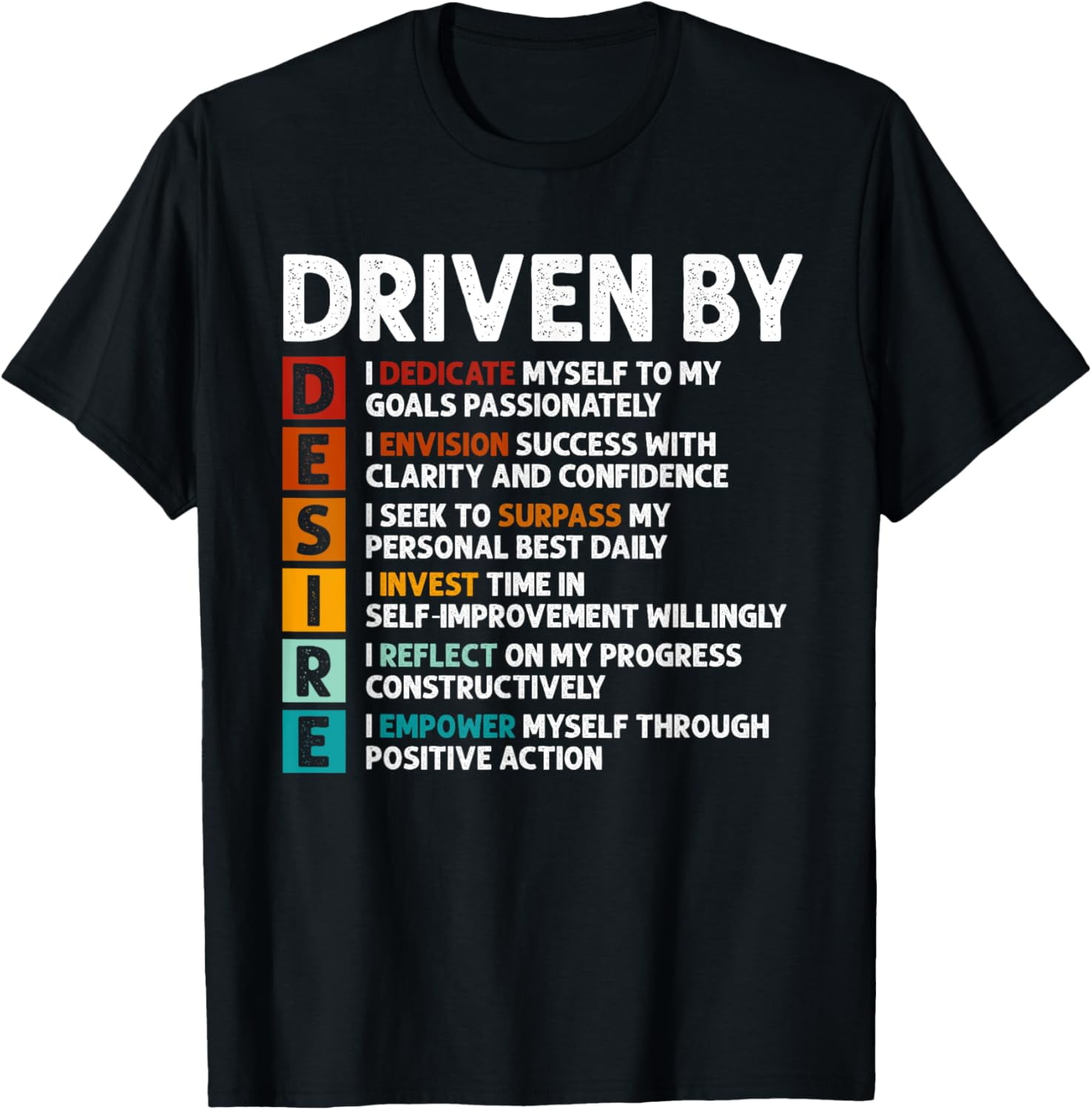 t-shirt Desire Definition Motivational Quote Affirmations T-Shirt mens ...