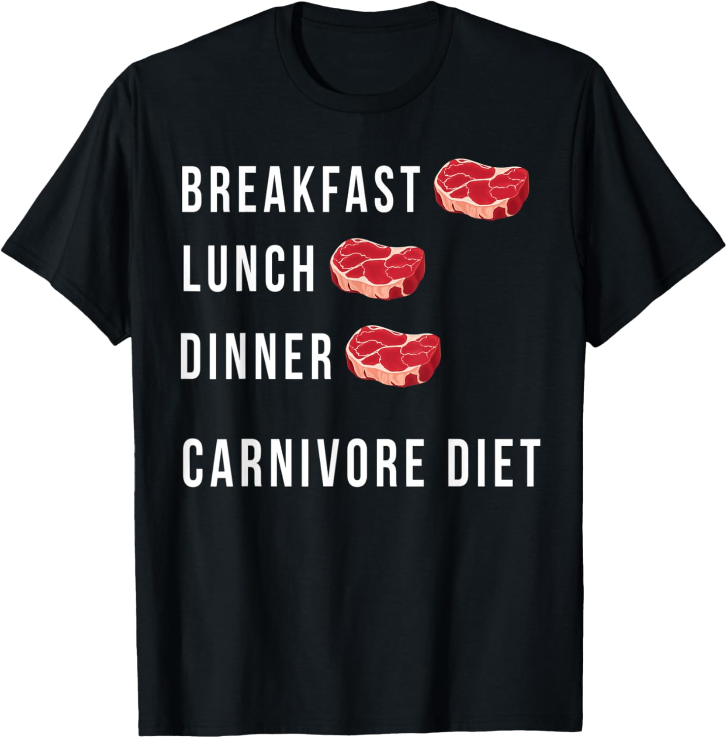 t-shirt Eat Meat All Day Long - Meateater, Keto Diet, Carnivore Diet T ...