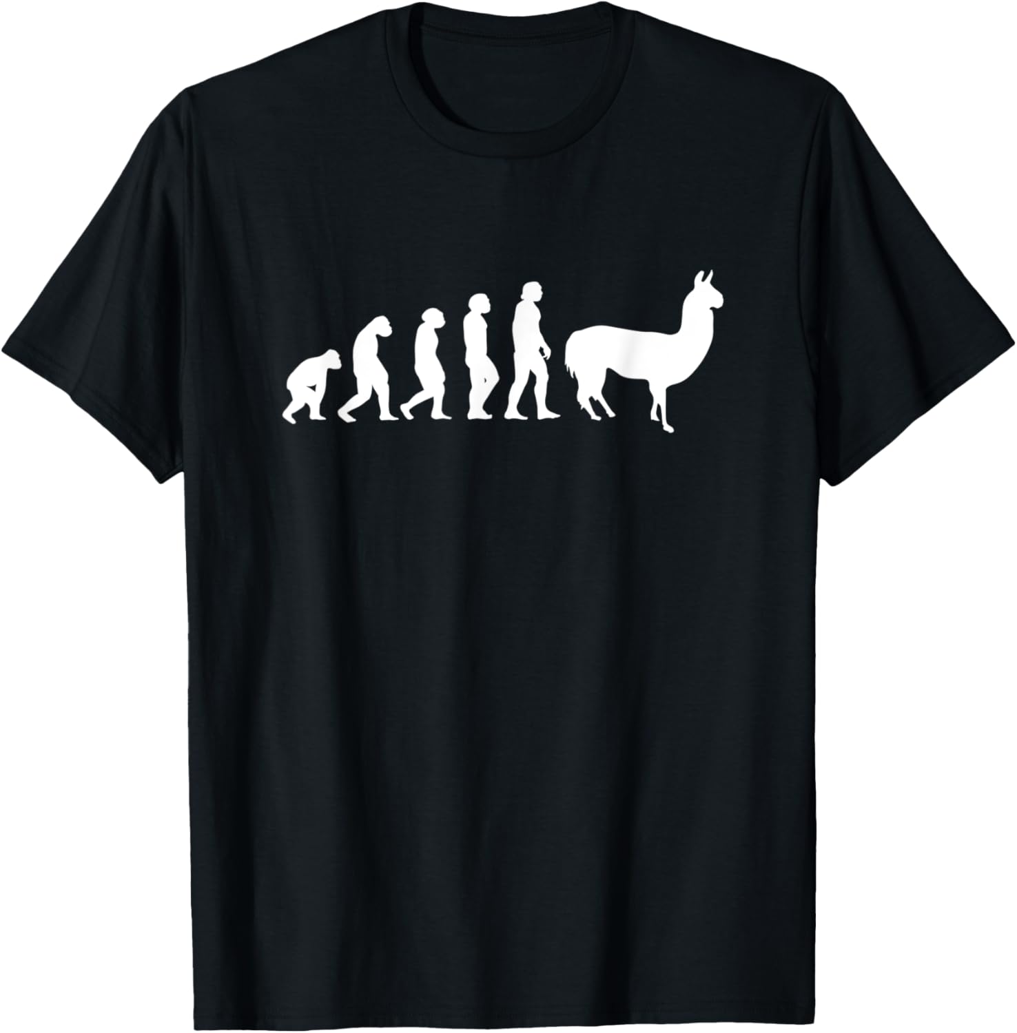 t-shirt Evolution Lama Llama Gift Peru Alpaca Spit Animal Farm T-Shirt ...