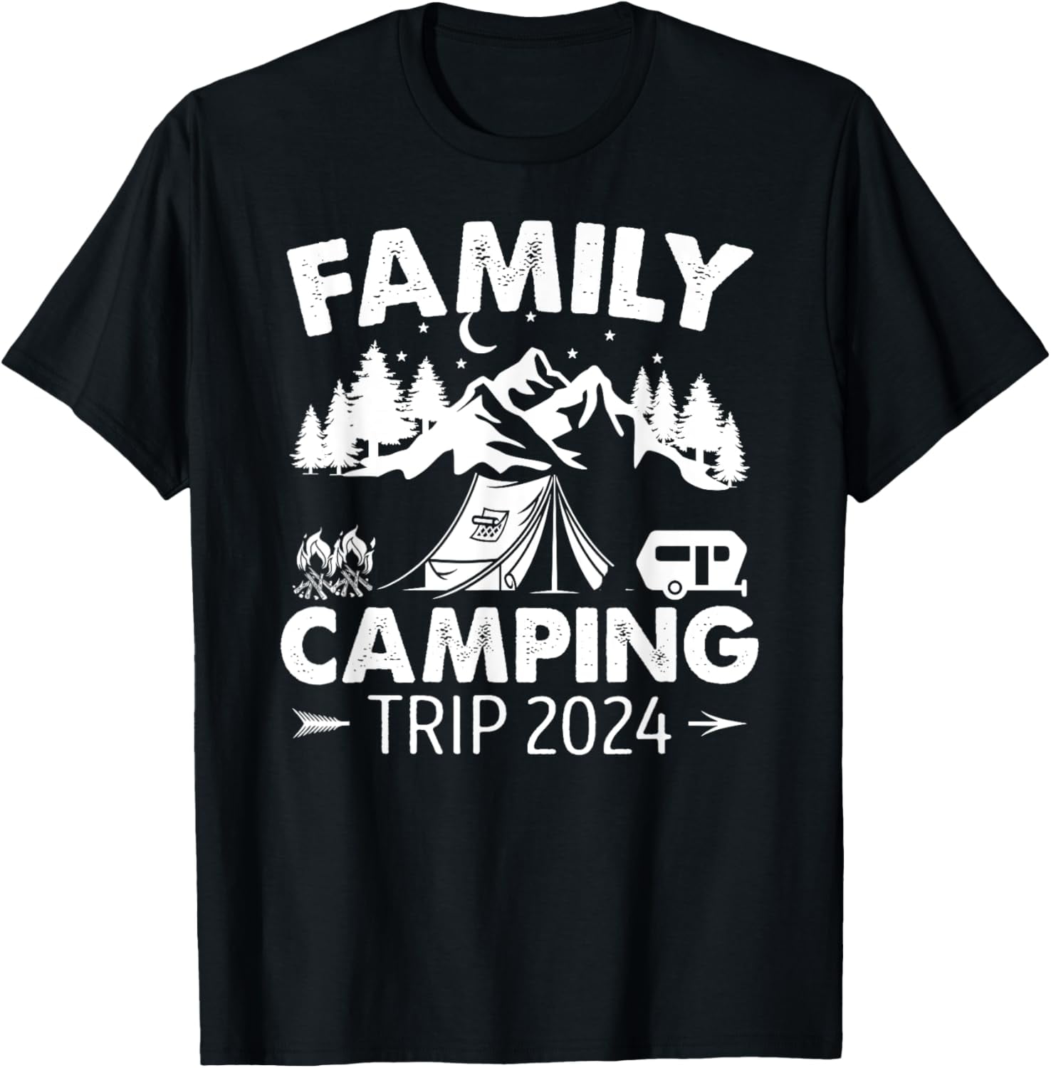 t-shirt Family Camping Trip 2024 Camping T-Shirt mens t shirt，black ...