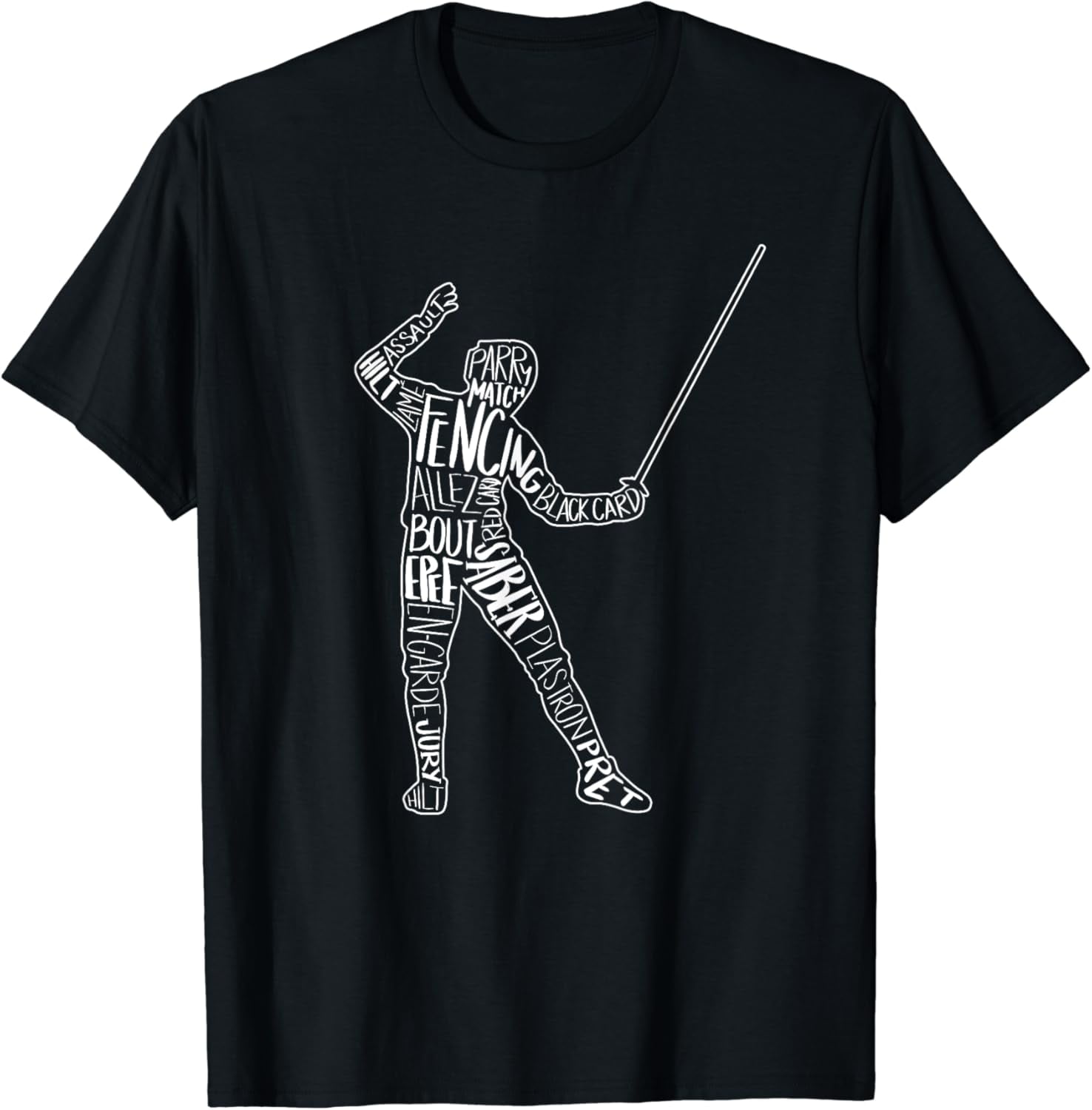 t-shirt Fencing Sword Tshirt Typography Saber Fencing Gift Shirt mens t ...