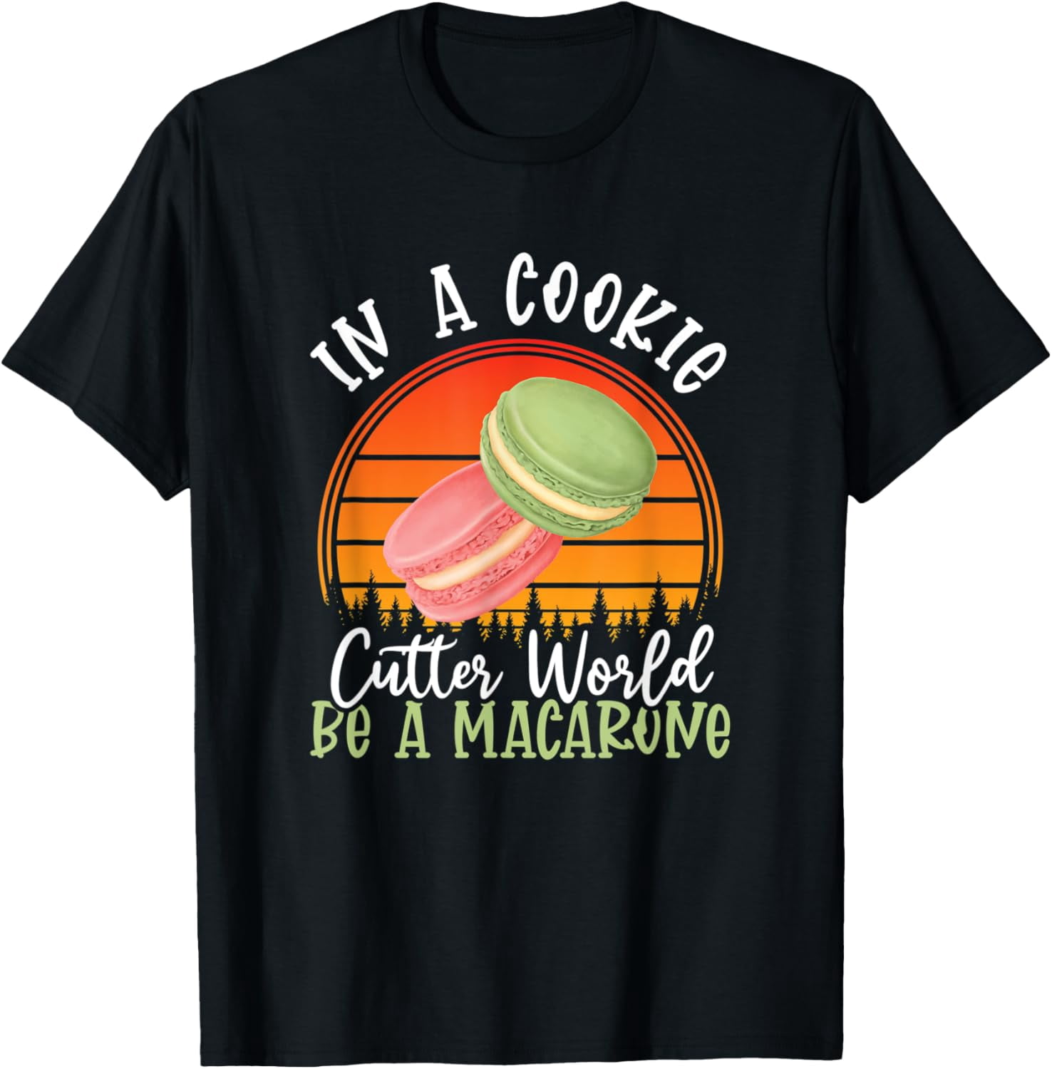 t-shirt French Dessert Macaron Ice Cream Sandwich I Love Macarons T ...