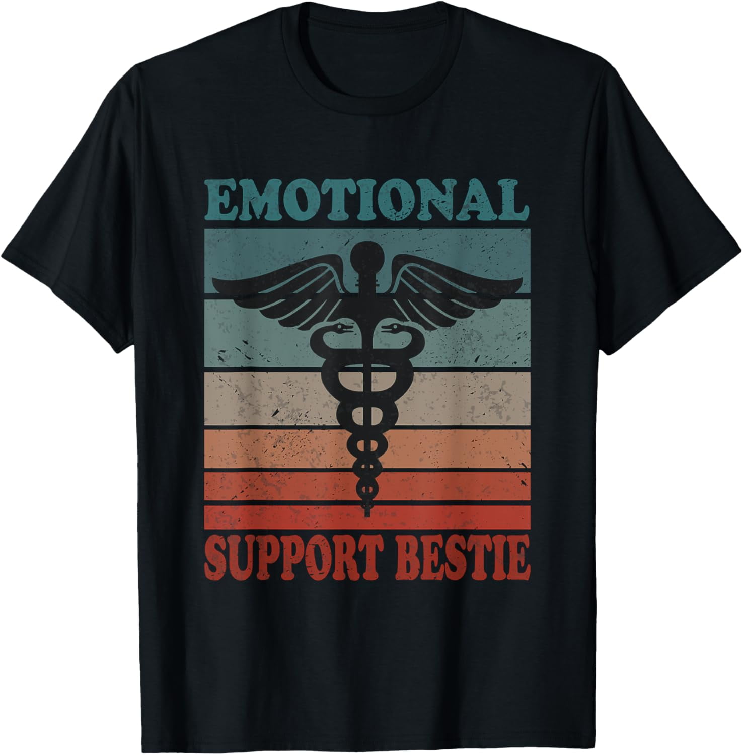 t-shirt Funny Cute Emotional Support Bestie T-Shirt mens，black，women ...