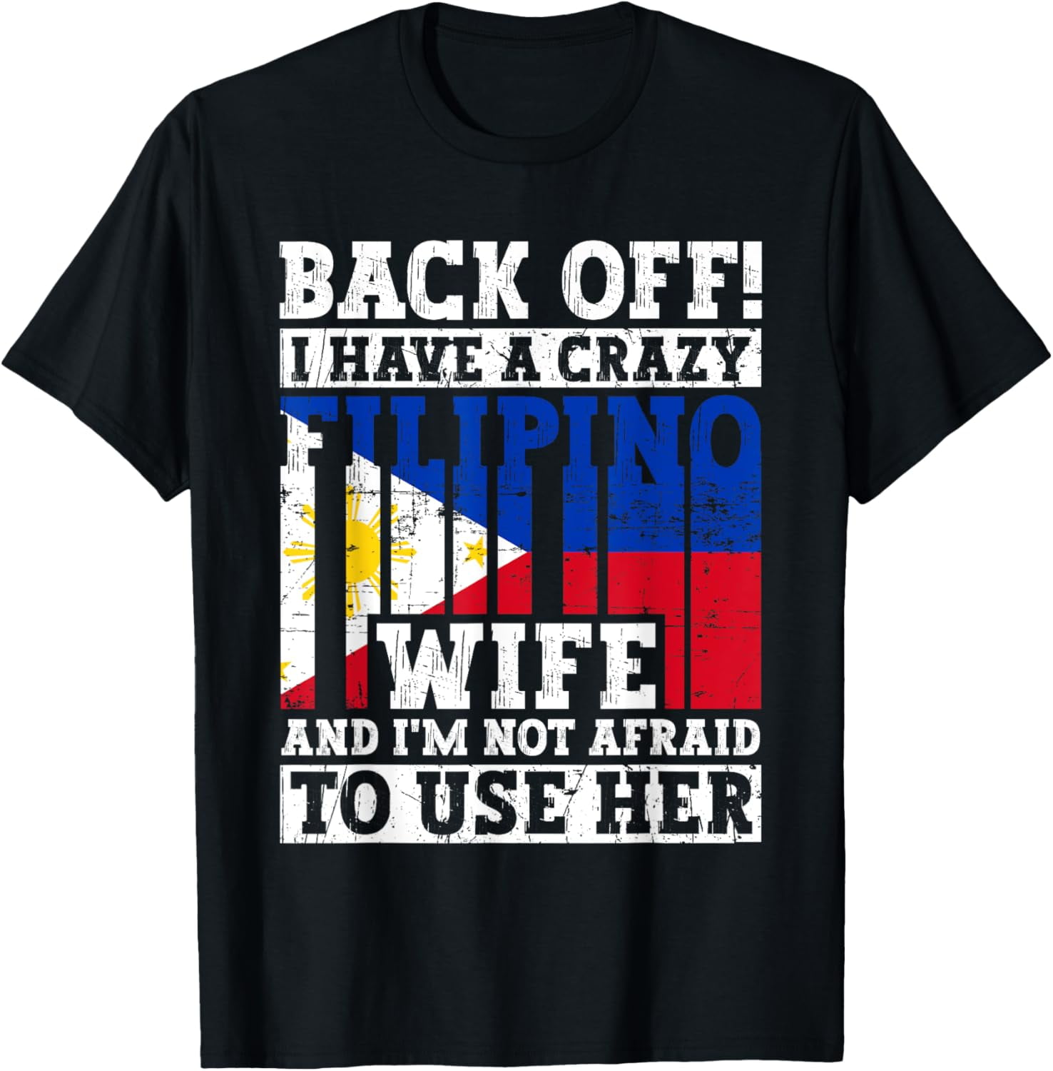 t-shirt Funny Filipino Husband Philippines Flag Roots Heritage T-Shirt ...