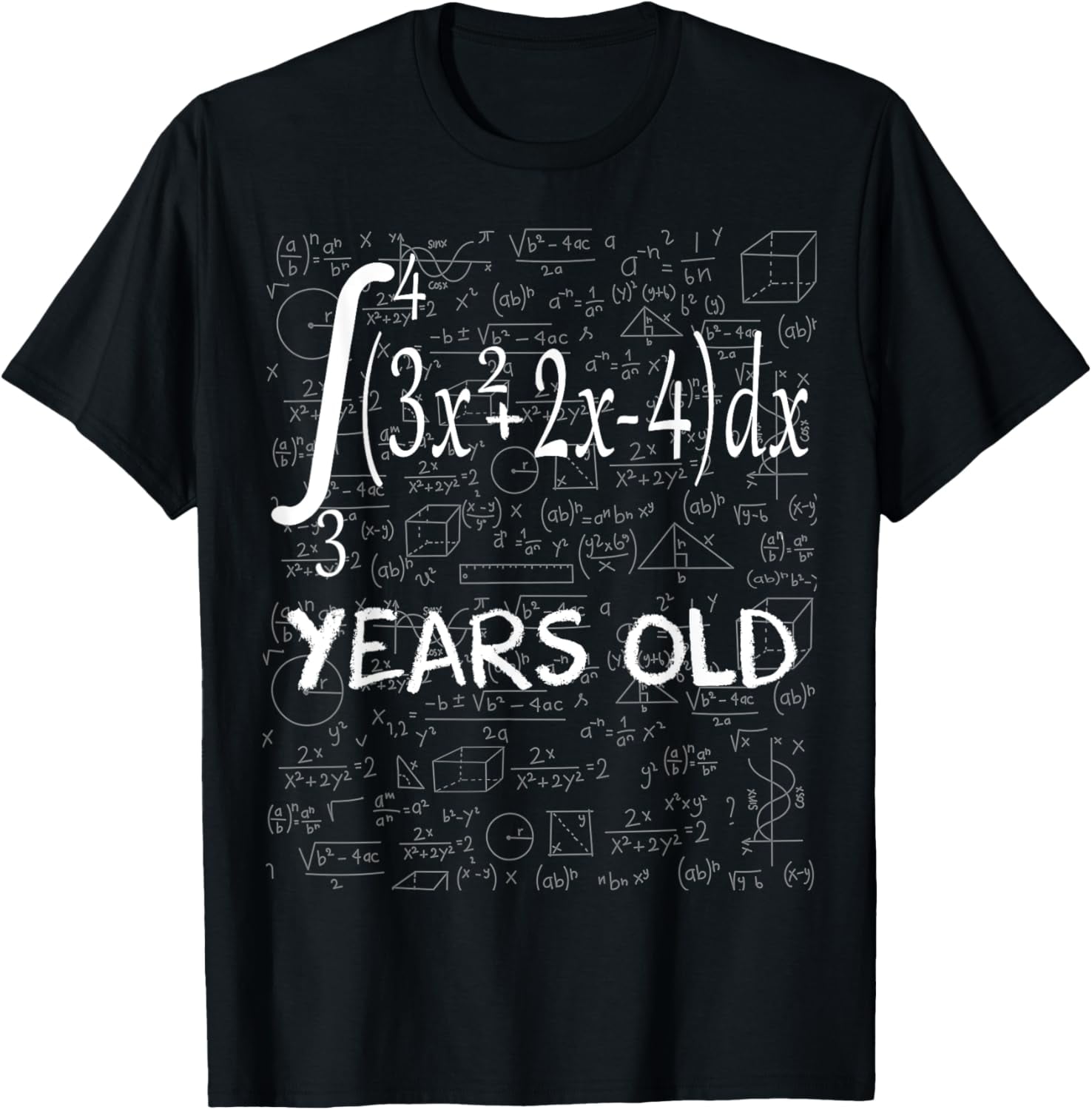 t-shirt Funny Math Geek Integral Calculus 40th Birthday 40 Years Old T ...