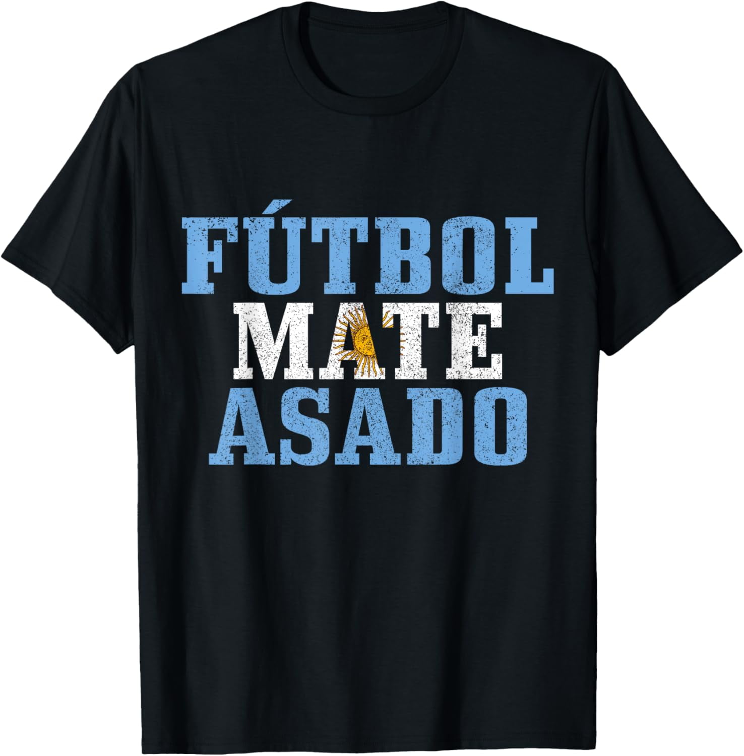 t-shirt Futbol Mate Asado Argentina Argentinian Flag Pride Vintage T ...
