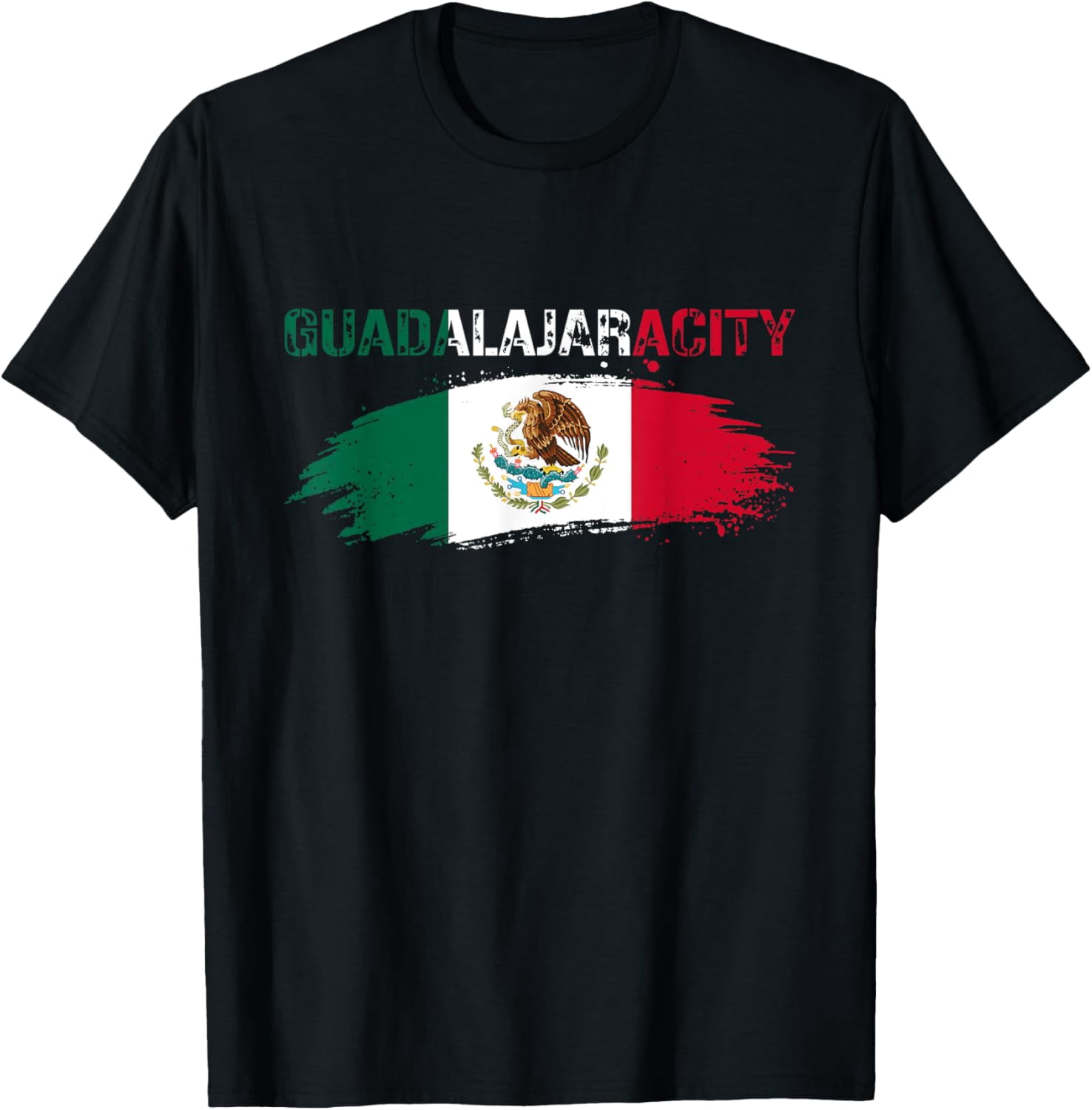 t-shirt Guadalajara Mexico Distressed Mexican Flag T-Shirt mens，black ...