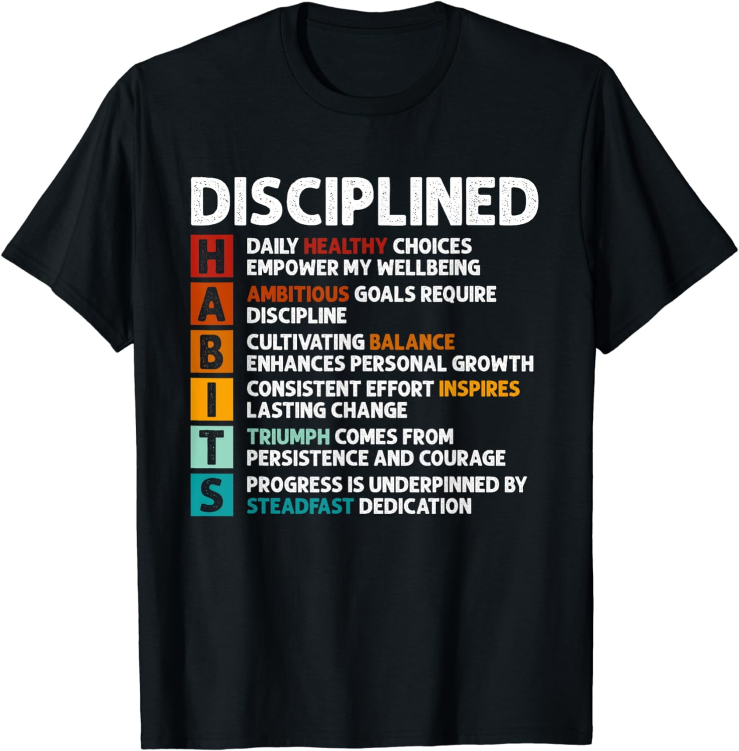 t-shirt Habits Definition Motivational Quote Affirmations T-Shirt mens ...