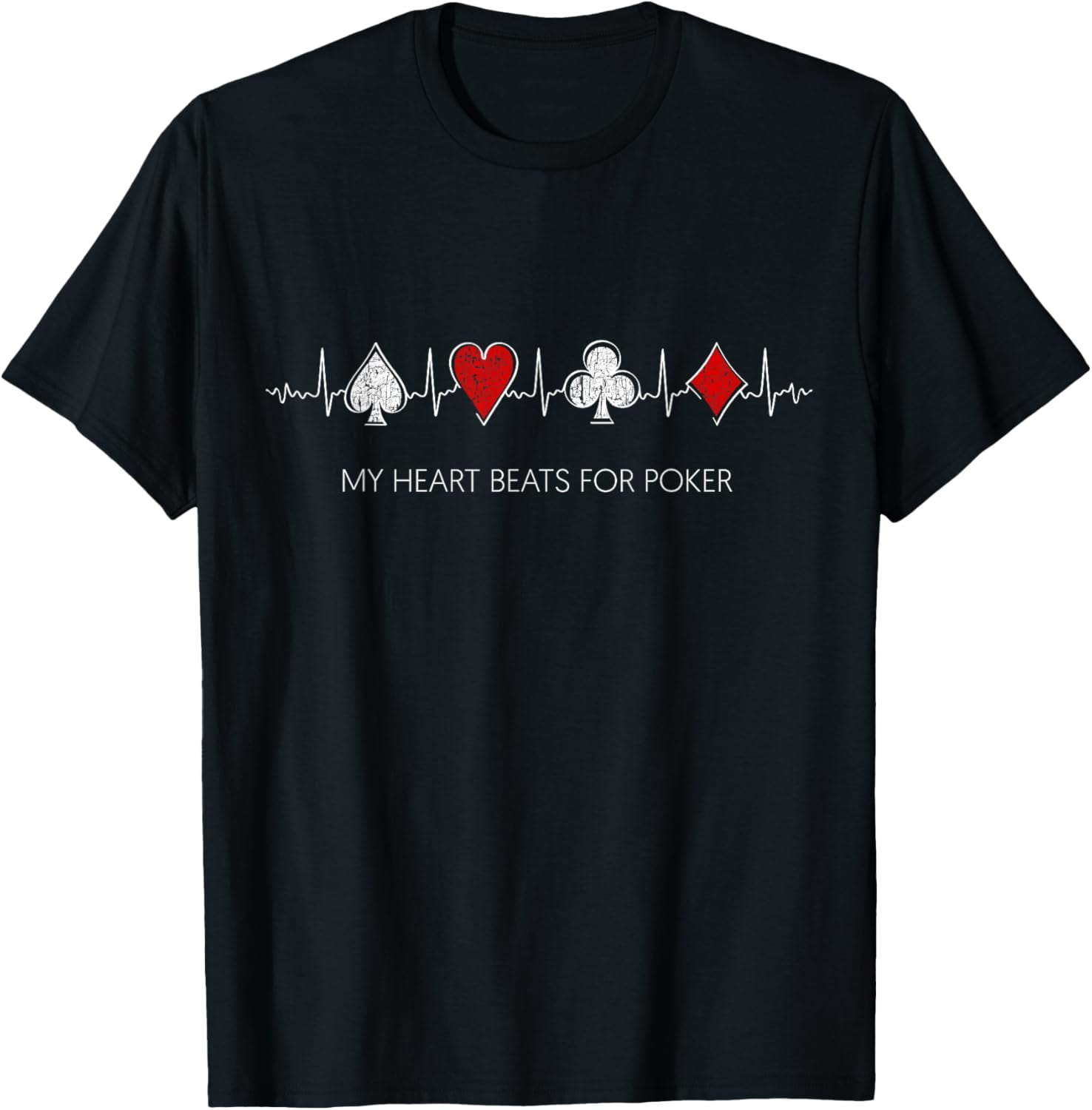 t-shirt My Heart Beats for Poker | Texas Hold'em Playing Card TShirt T ...