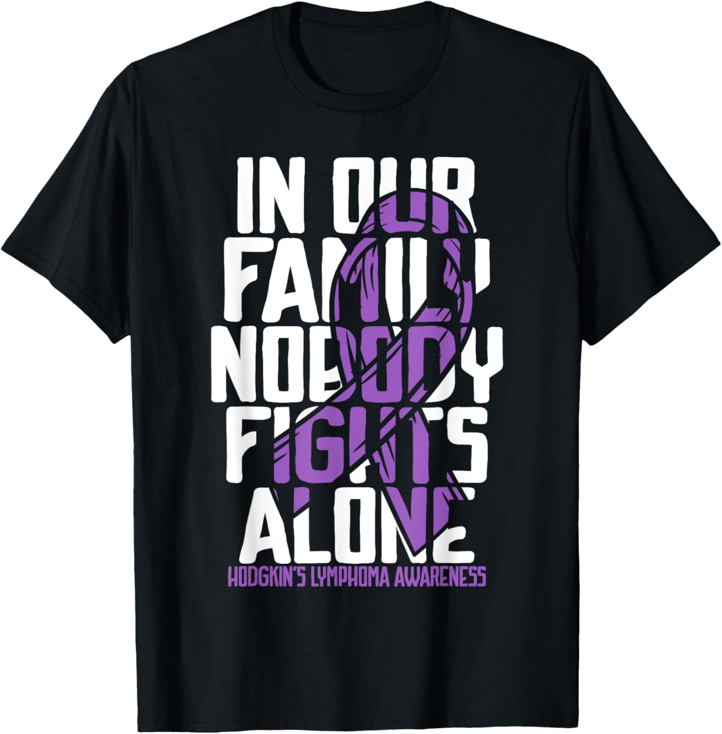 t-shirt Hodgkins Lymphoma Purple Family Hodgkin's Lymphoma Awareness T ...