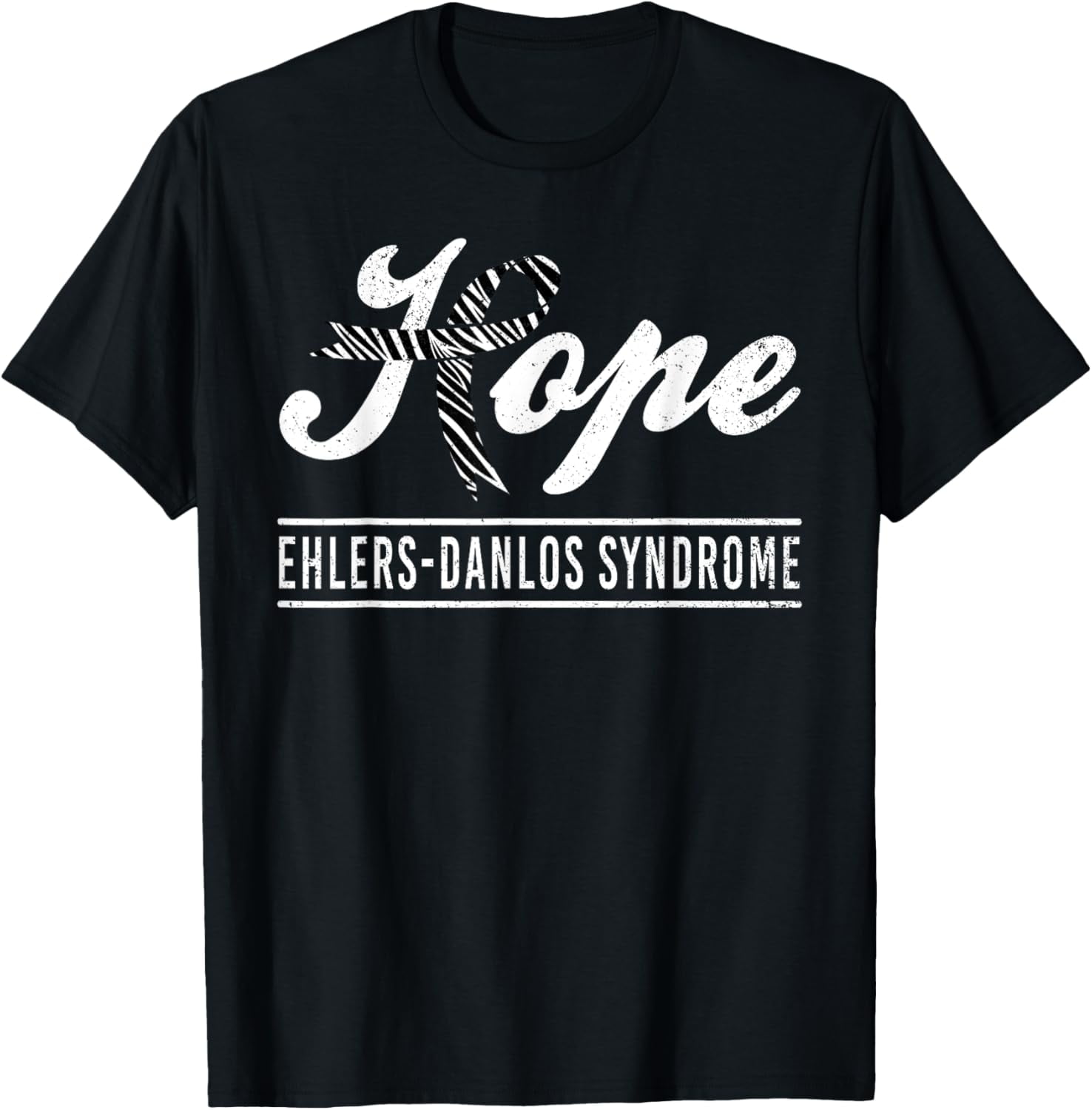 t-shirt Hope Ehlers-Danlos Syndrome EDS Awareness Zebra Ribbon T-Shirt ...