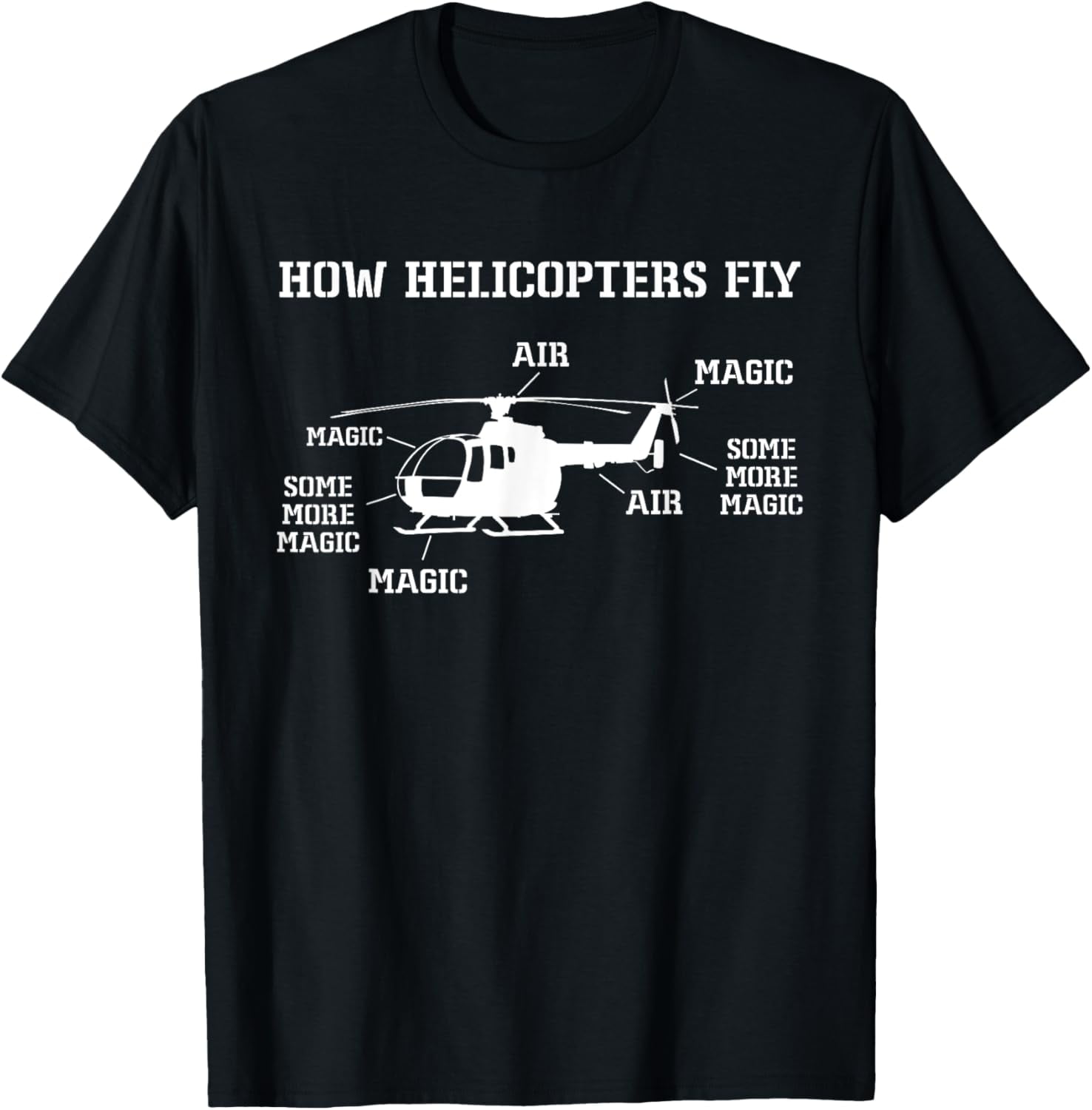 t-shirt How Helicopters Fly Funny Helicopter Pilot T-Shirt mens t shirt ...