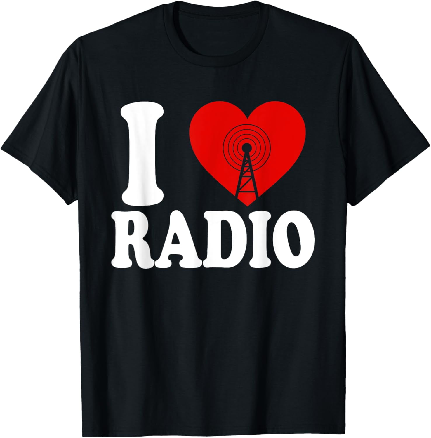 t-shirt I LOVE HEART RADIO T-Shirt mens，black，women，funny，journey，Crew ...