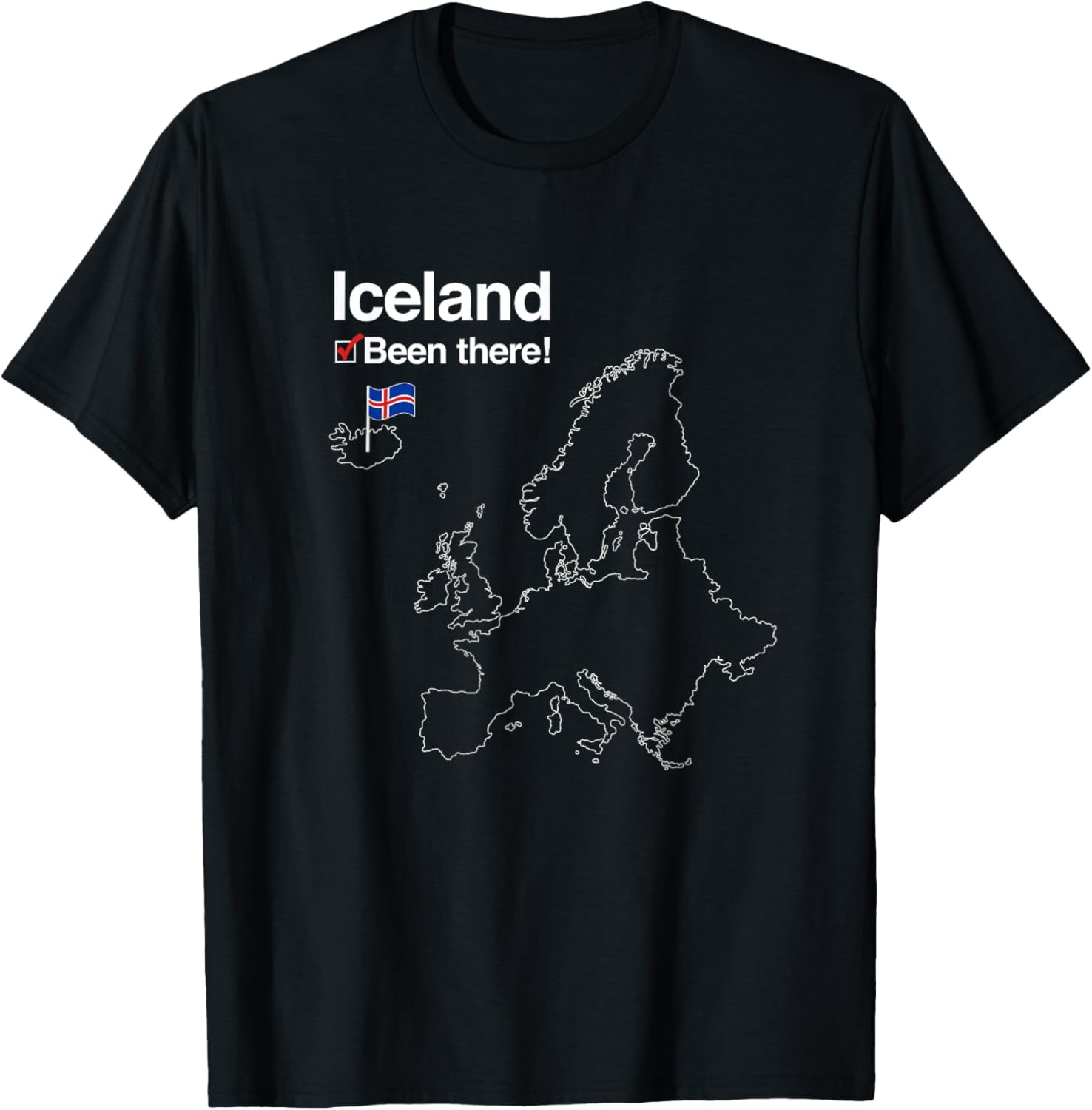 t-shirt Iceland Shirt with Flag - I've Been There Map T-Shirt mens ...