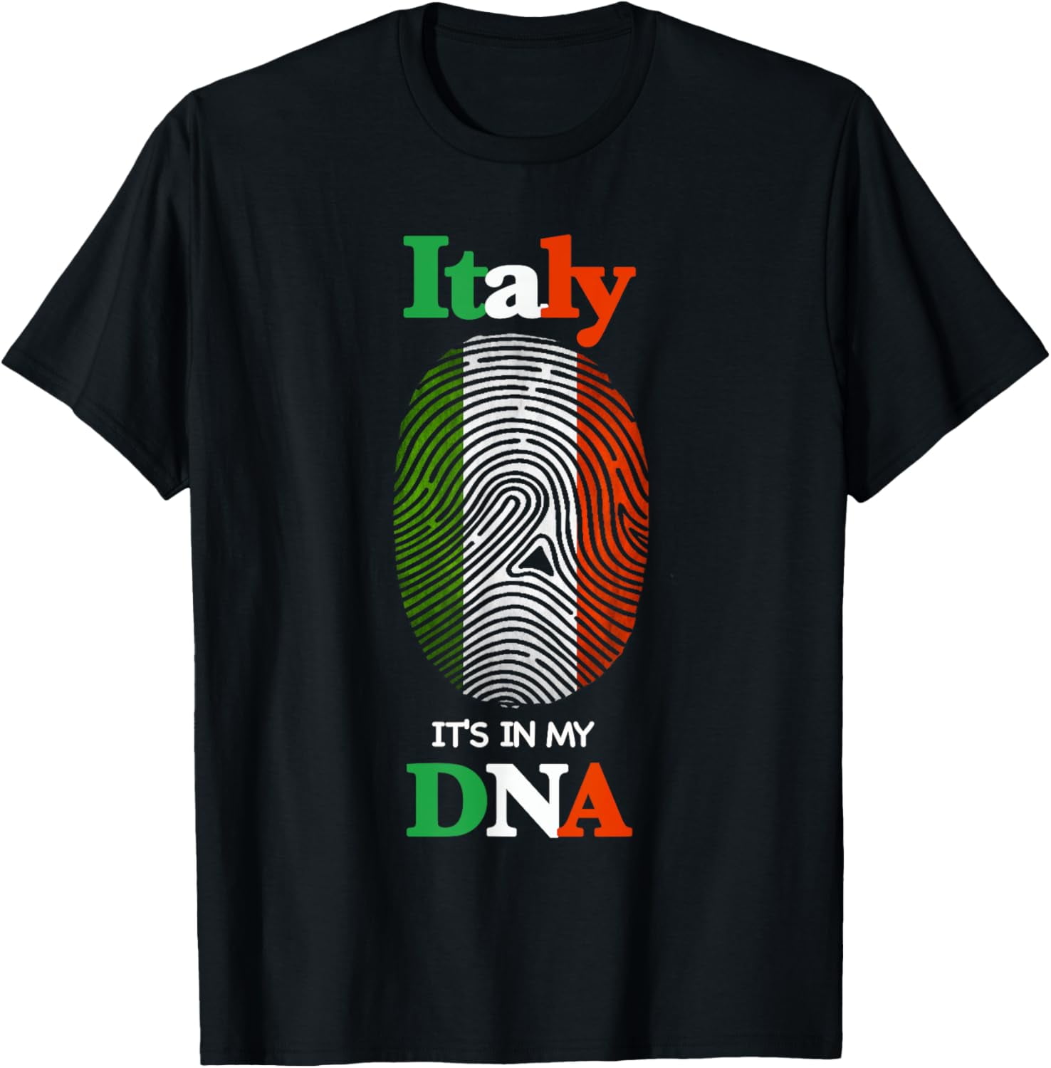 t-shirt Italy It's In My DNA Flag Finger Print Italian T-Shirt ...
