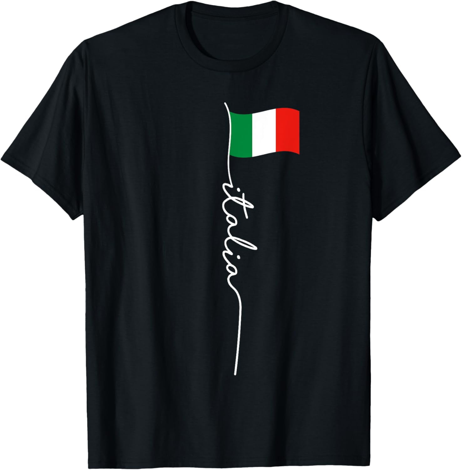 Italy Signature Flag Pole - Elegant Patriotic Italian Flag T-ShirtMen ...