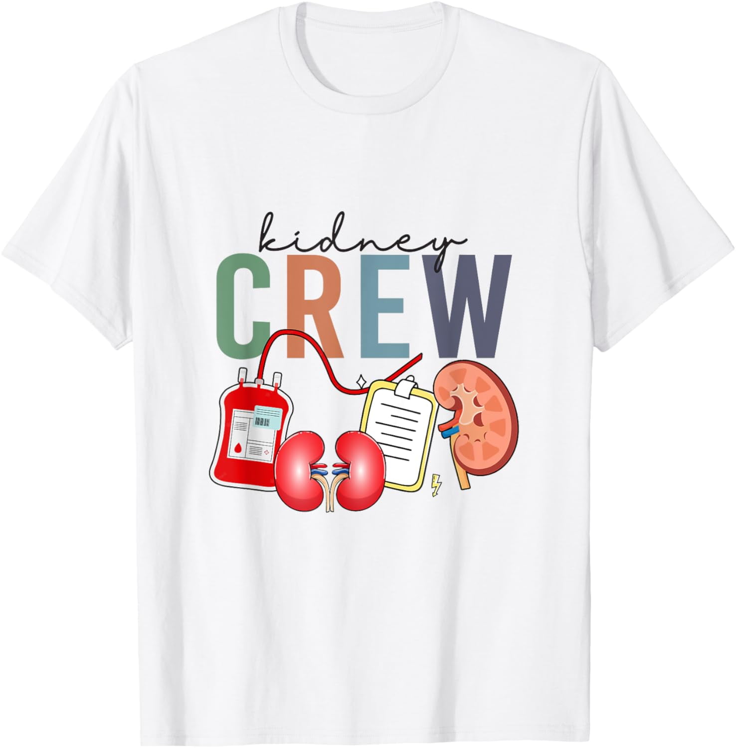 t-shirt Kidney Crew Vintage Dialysis Technician Nephrology Nurse T ...