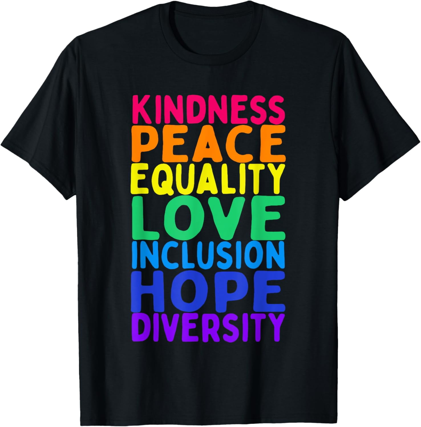 t-shirt Kindness Peace Equality Inclusion Diversity Human Rights T ...