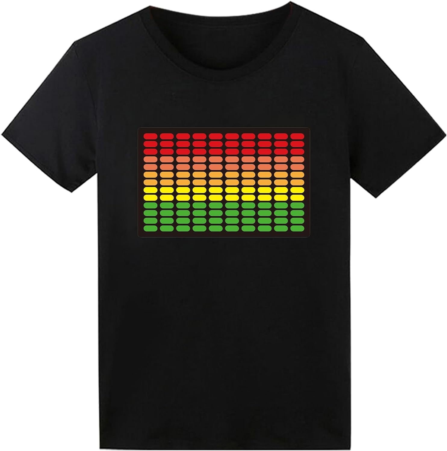 t-shirt LED T Shirt Sound Activated Light Up Rave Shirts Glow in The ...
