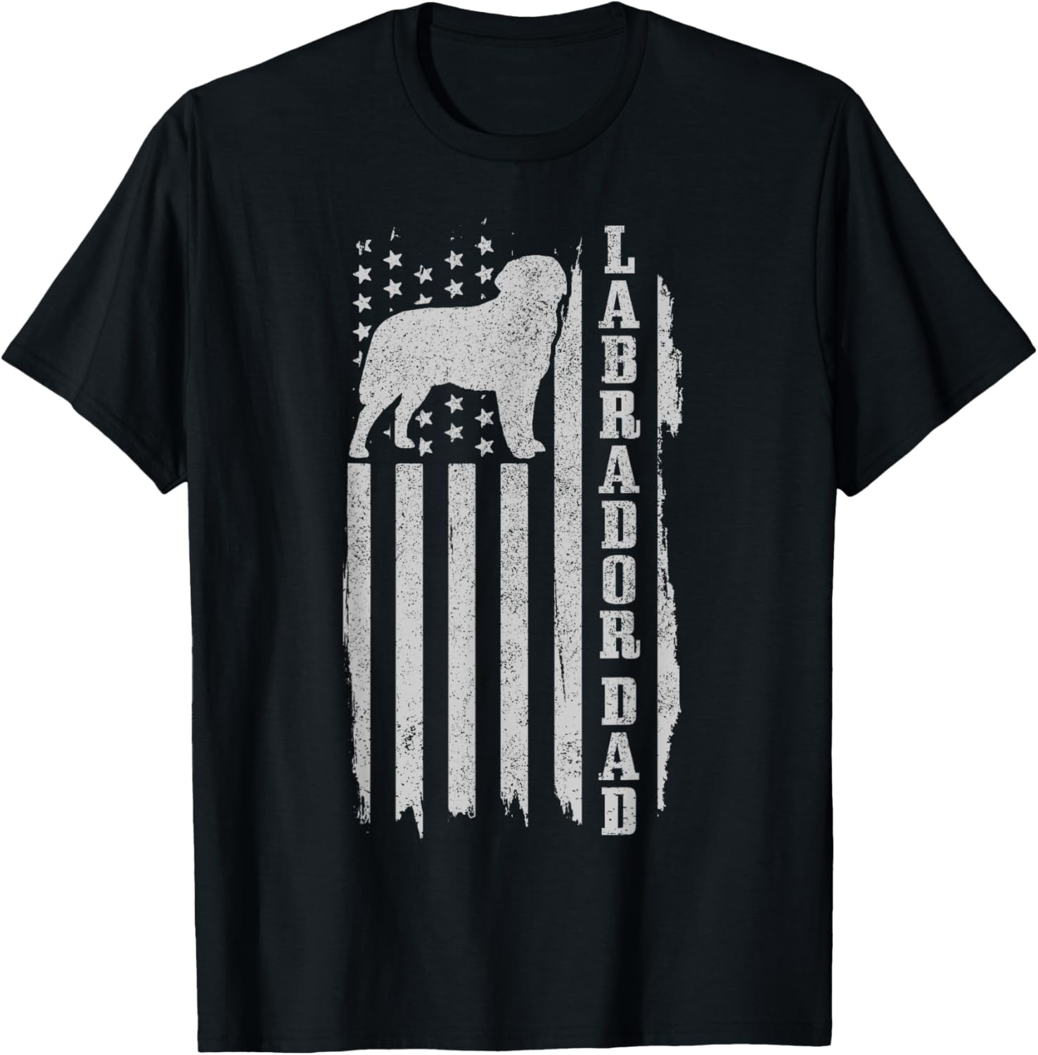t-shirt Labrador Dad Vintage American Flag Patriotic Black Lab Dog T ...