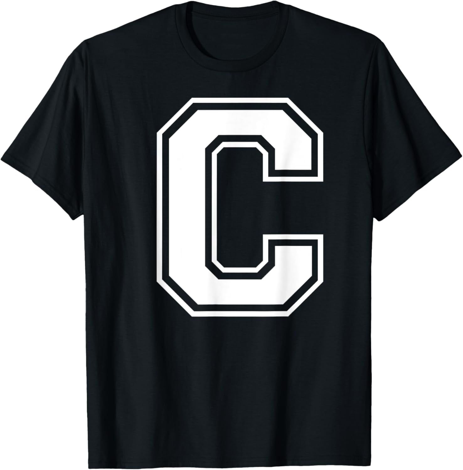 t-shirt Letter C Capital Alphabet College Varsity Monogram Club T-Shirt ...