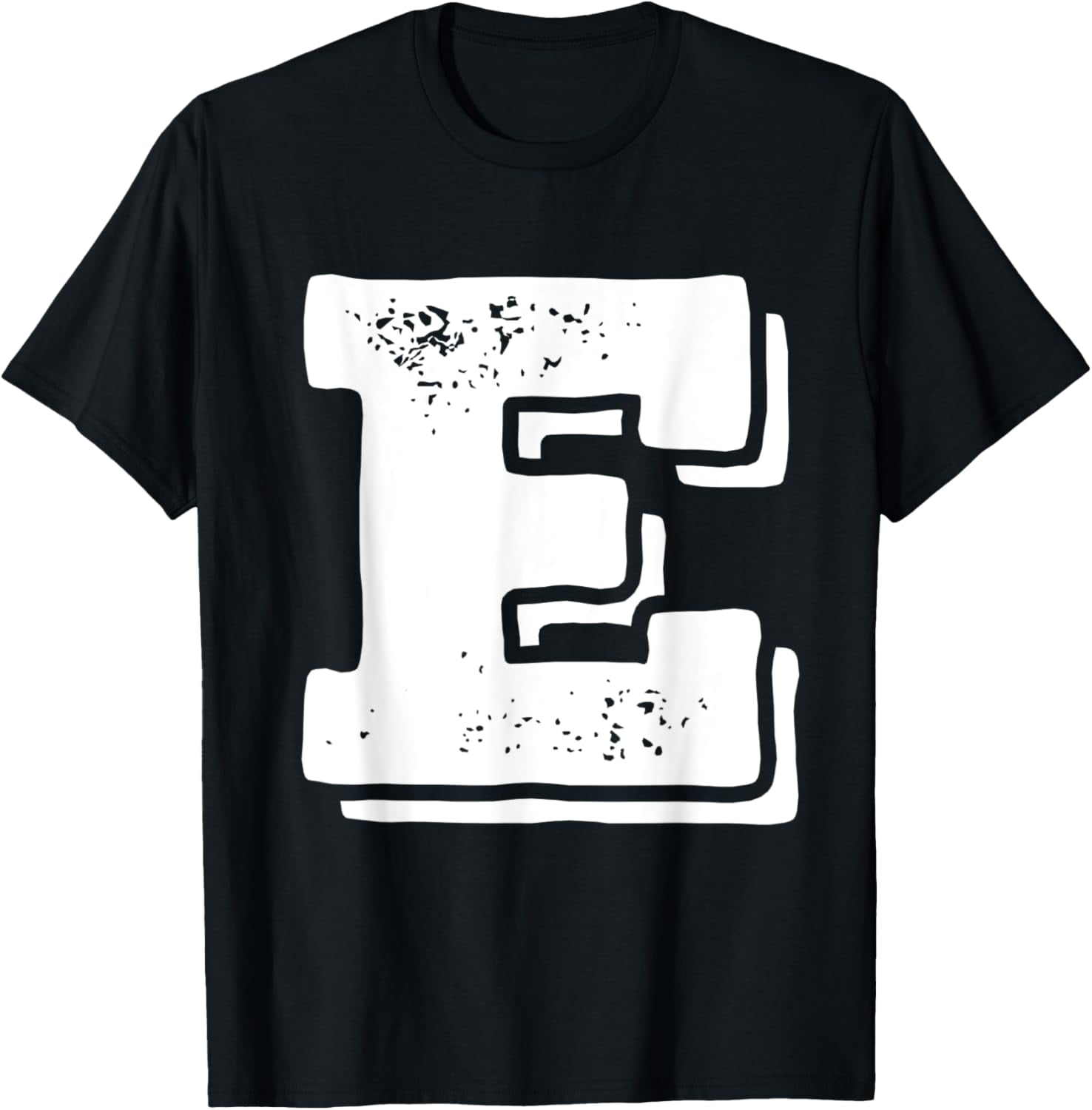 t-shirt Letter E Capital Alphabet College Varsity Monogram Club T-Shirt ...