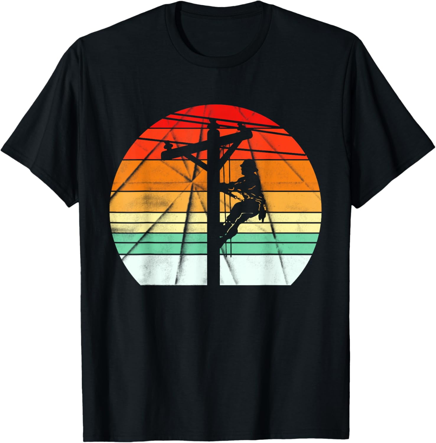t-shirt Lineman Retro style Electrician Support your Local Pole T-Shirt ...