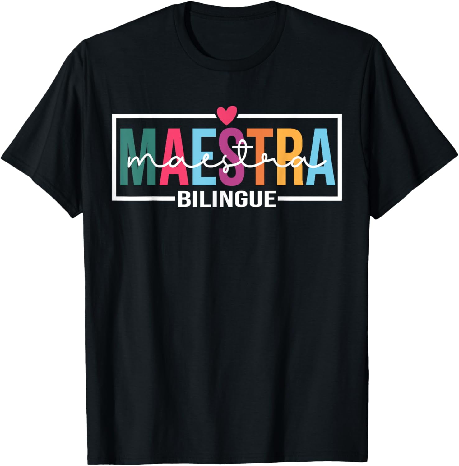 t-shirt Maestra Bilingue Teacher Back To School 2023 Heart T-Shirt mens ...