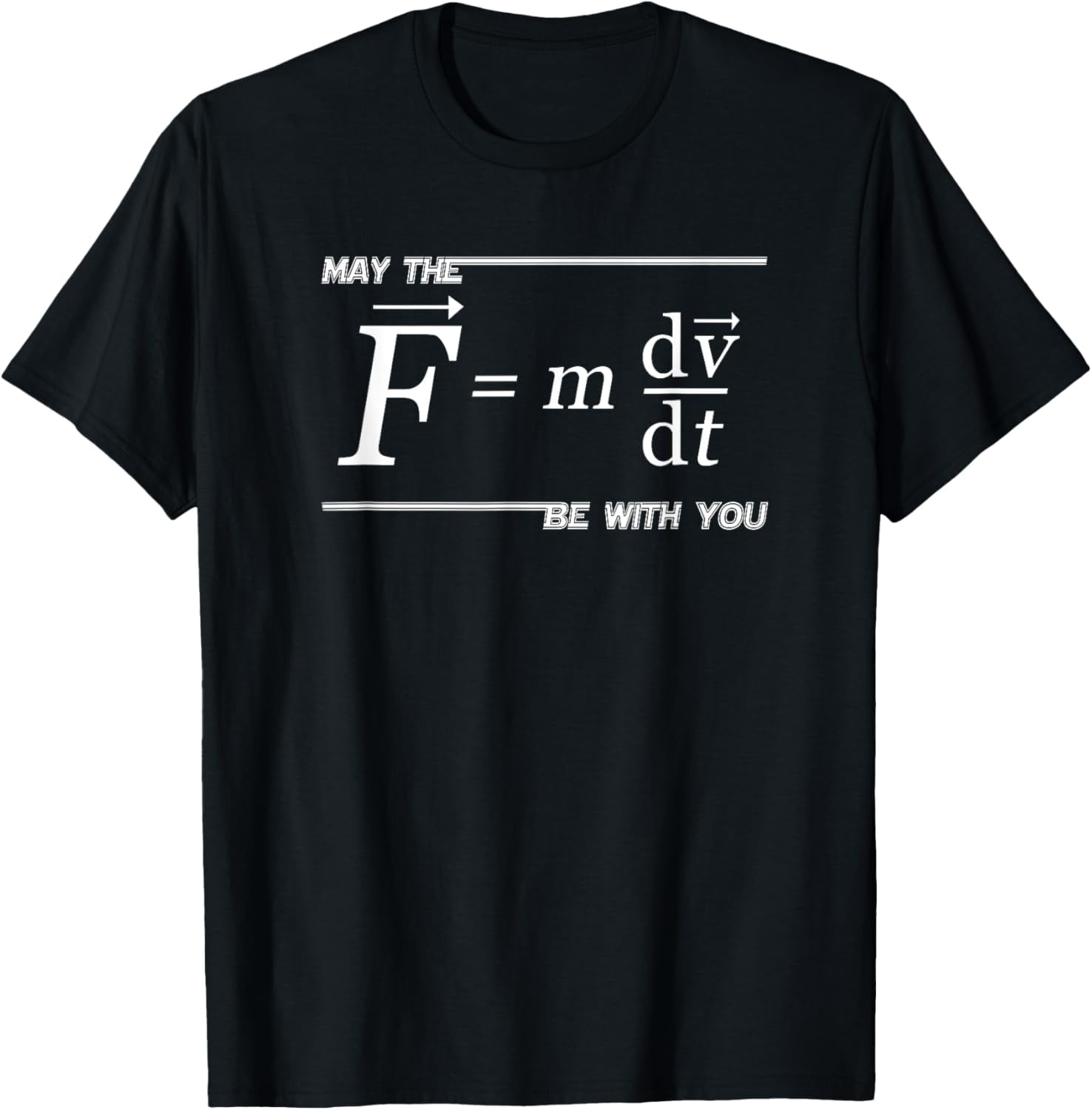 t-shirt May the (F=m*dv/dt) Be with You Funny Physics Science TShirt T ...
