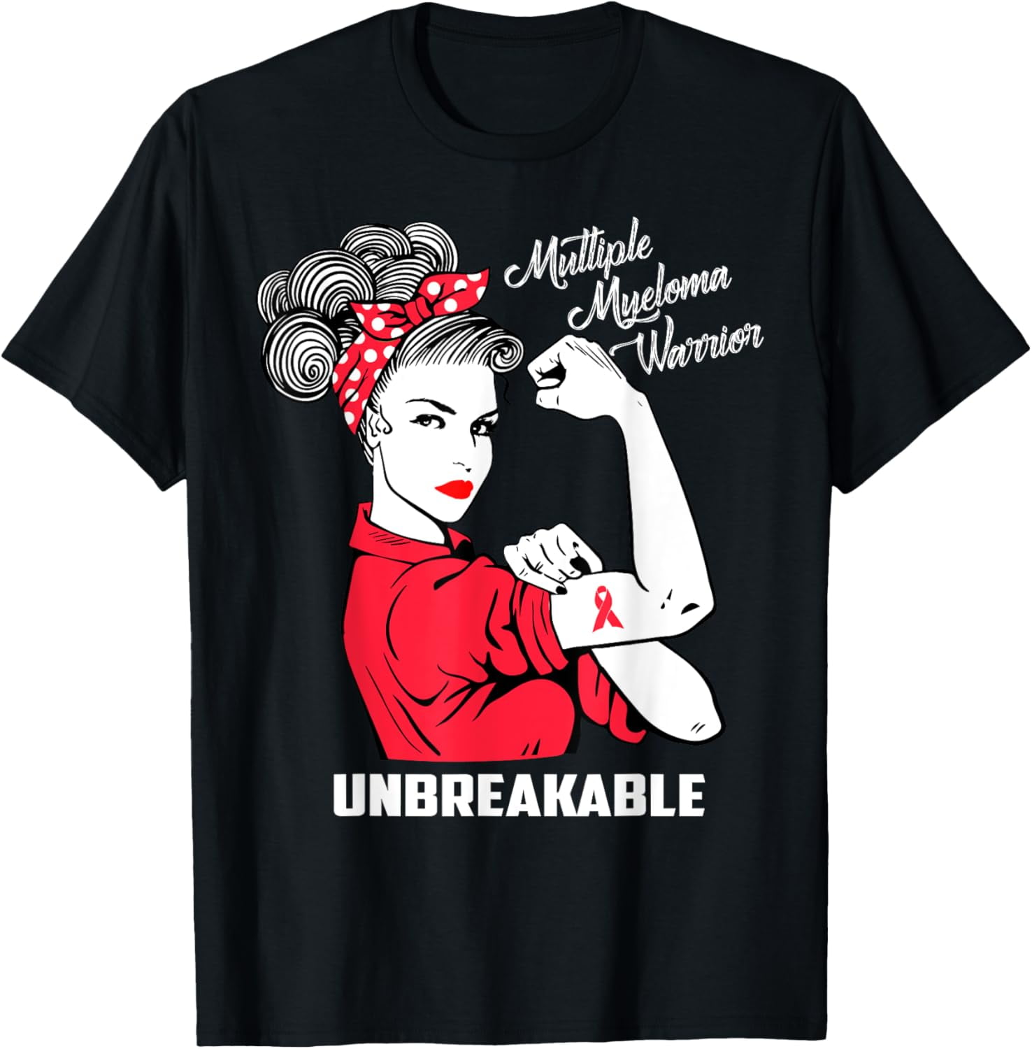 t-shirt Multiple Myeloma Warrior Unbreakable T-Shirt Awareness Gift T ...