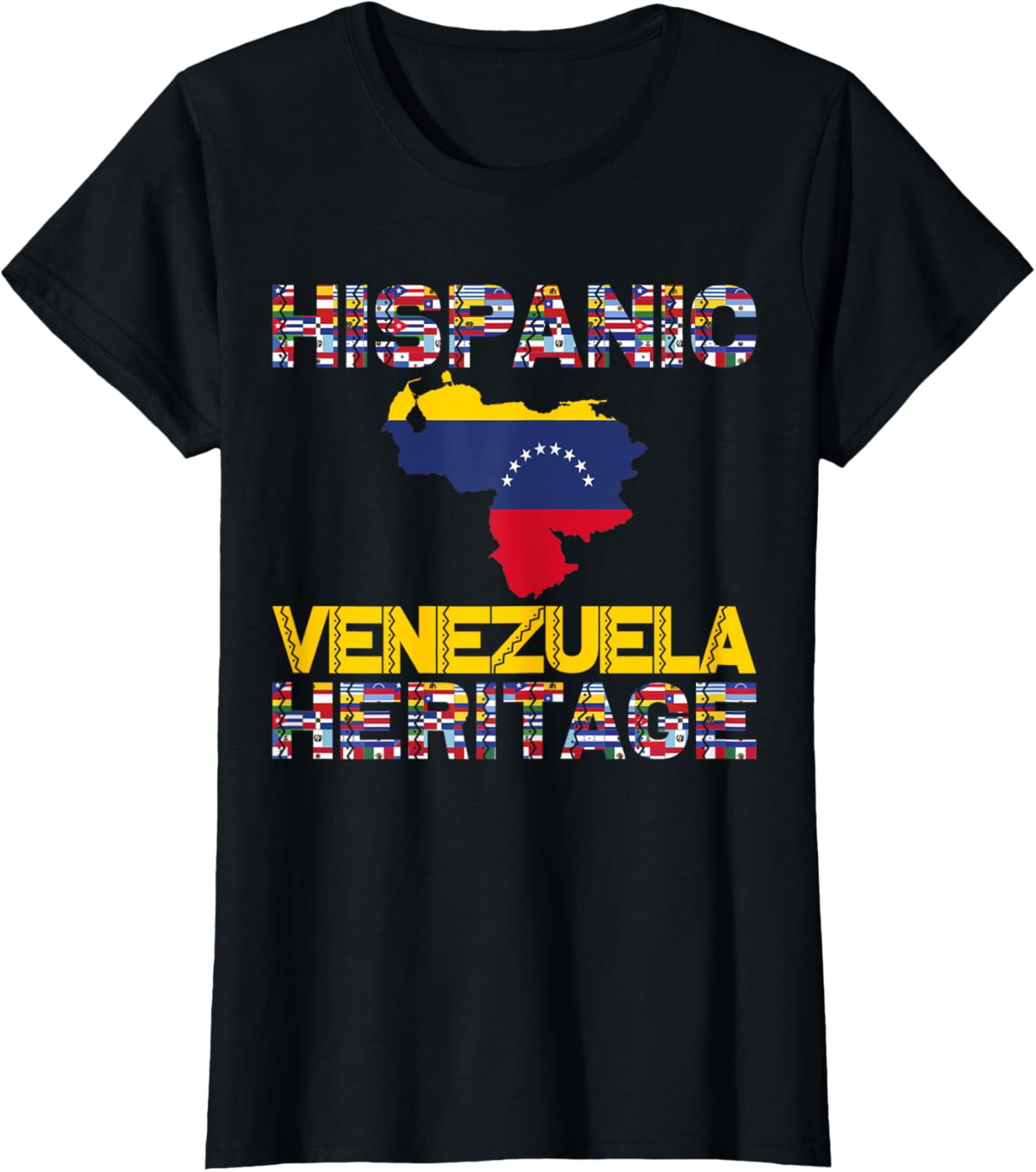 t-shirt National Hispanic Heritage Month Venezuela Flag Venezuelan T ...