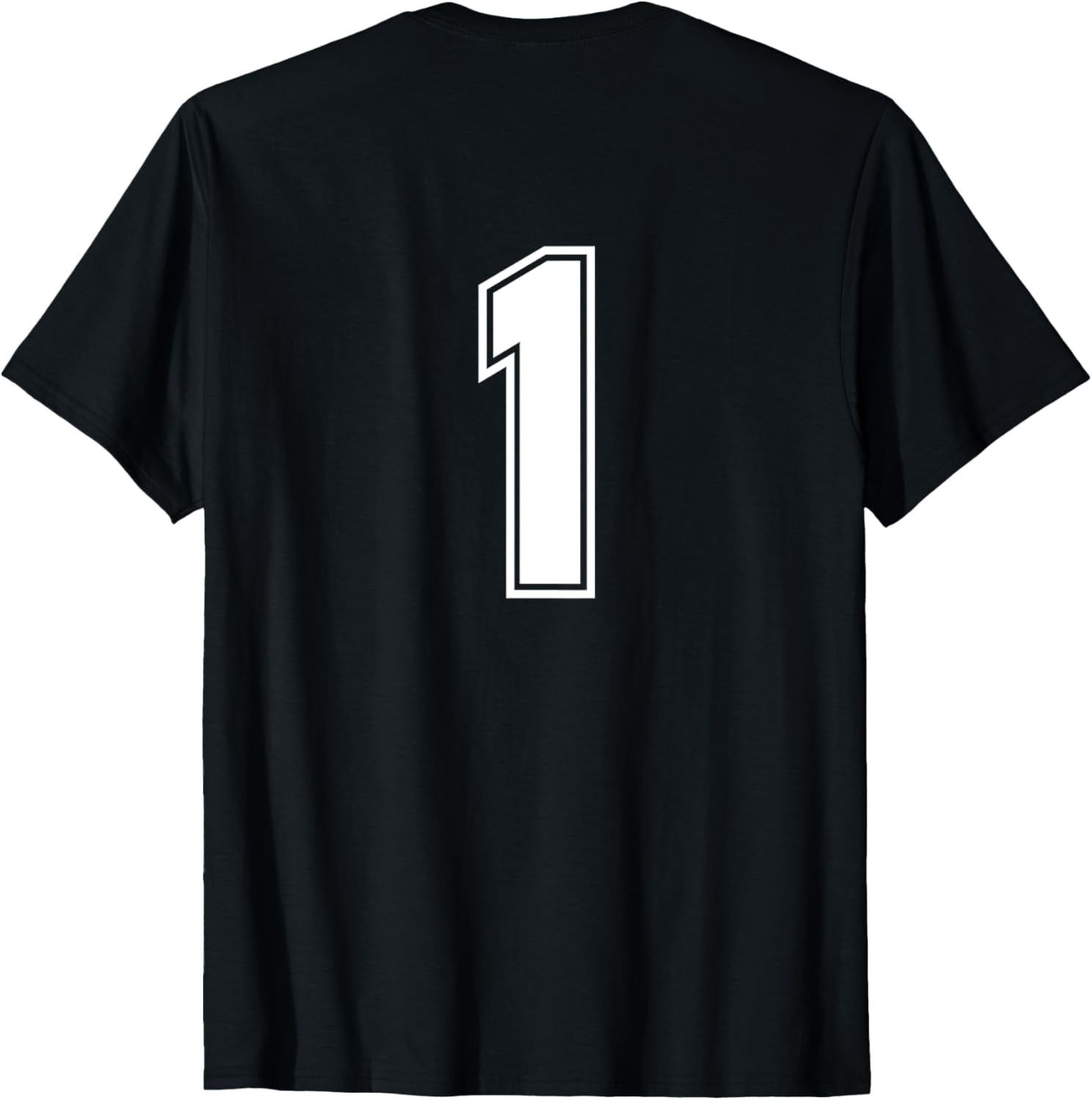 t-shirt Number 1 BACKSIDE - Birthday Sports Team Jersey Numbered T ...