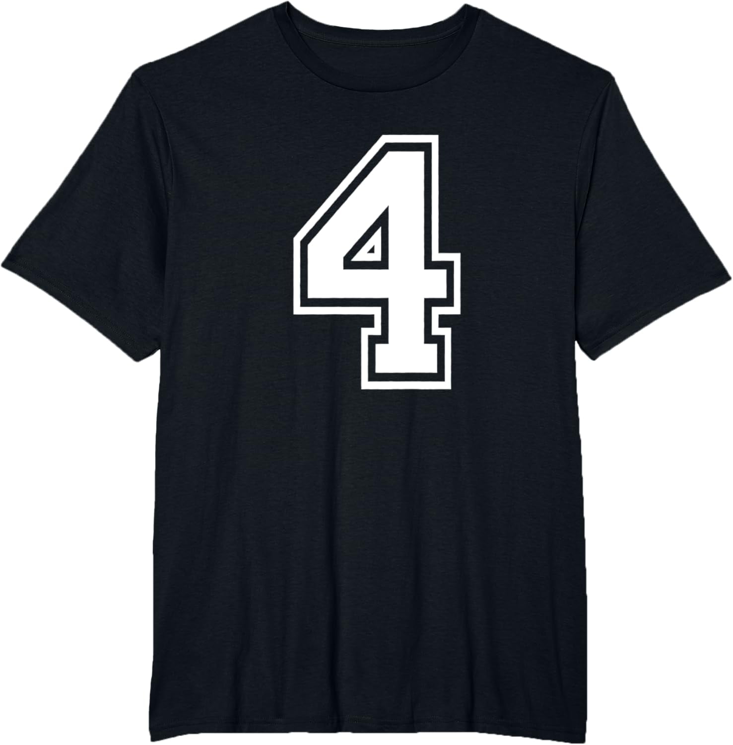 t-shirt Number 4 Birthday Numbered Uniform Sports Jersey Team T-Shirt ...