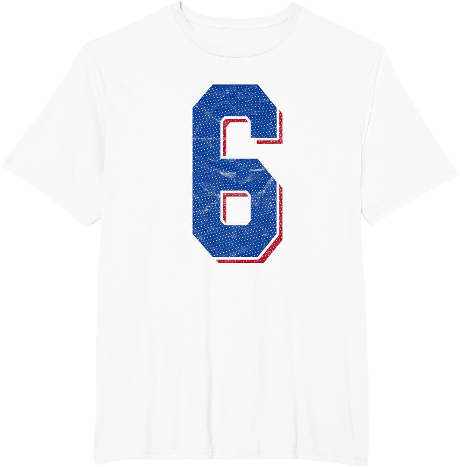 t-shirt Number 6 Numbered Uniform Sports Team Jersey 6th Birthday T ...
