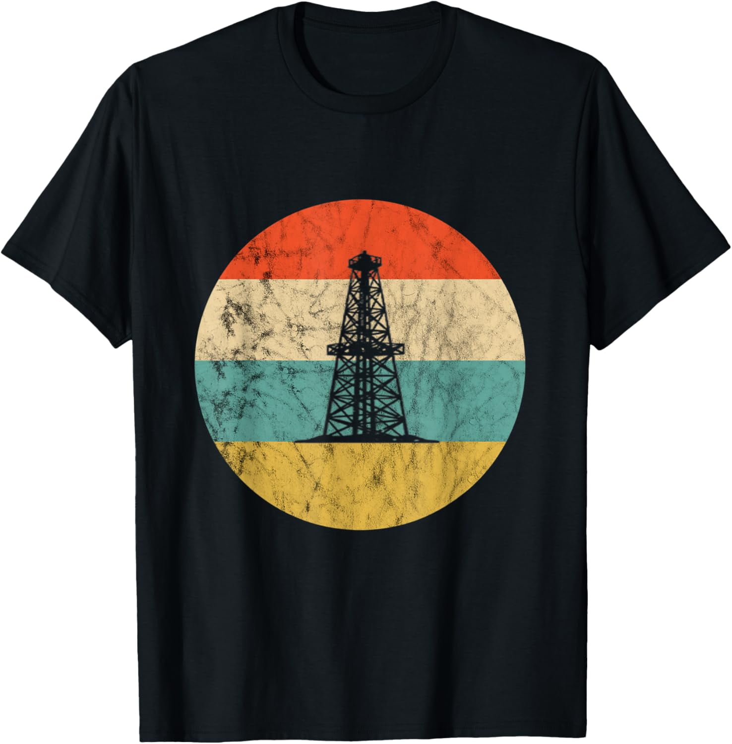 t-shirt Oil Rig Vintage Retro Oil Driller Oilman Oilfield Worker T ...