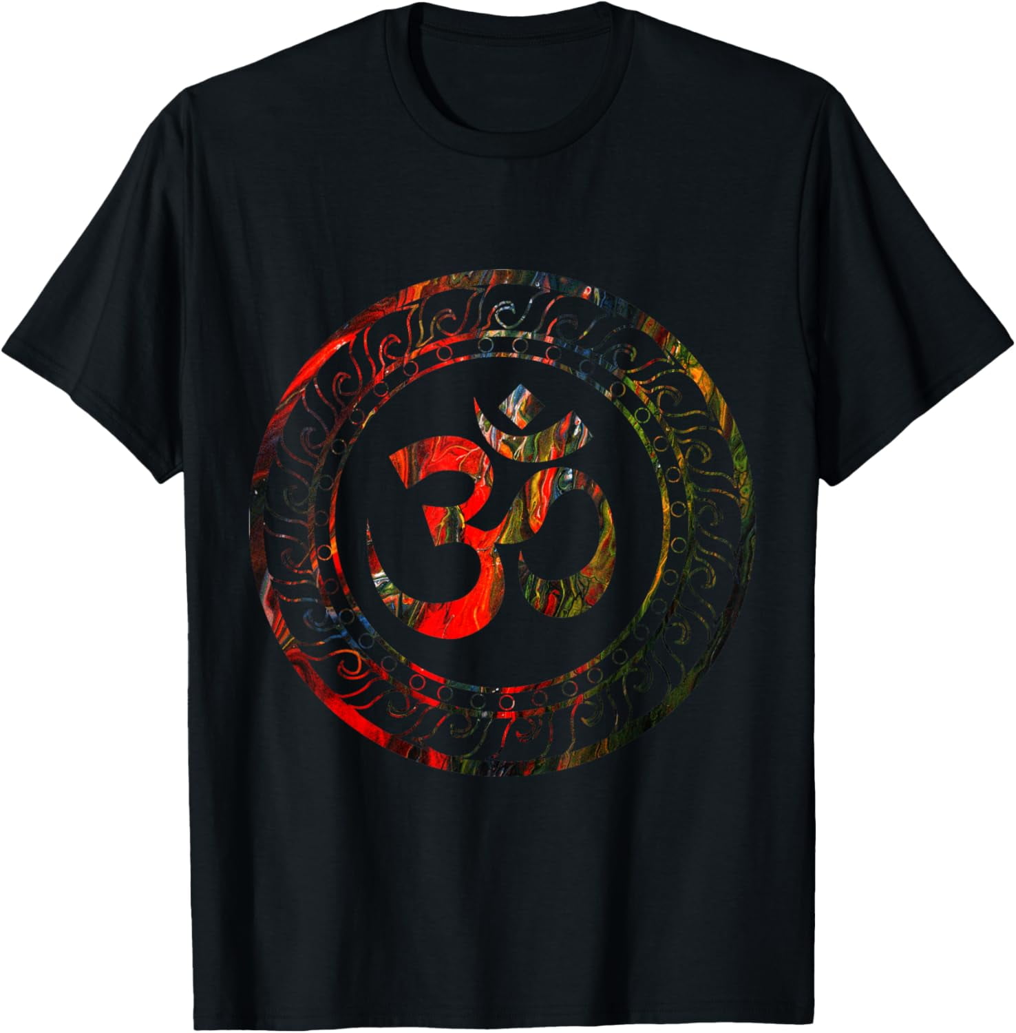 t-shirt Om Ohm Aum Buddhism Symbol Yoga Sanskrit T-Shirt mens，black ...