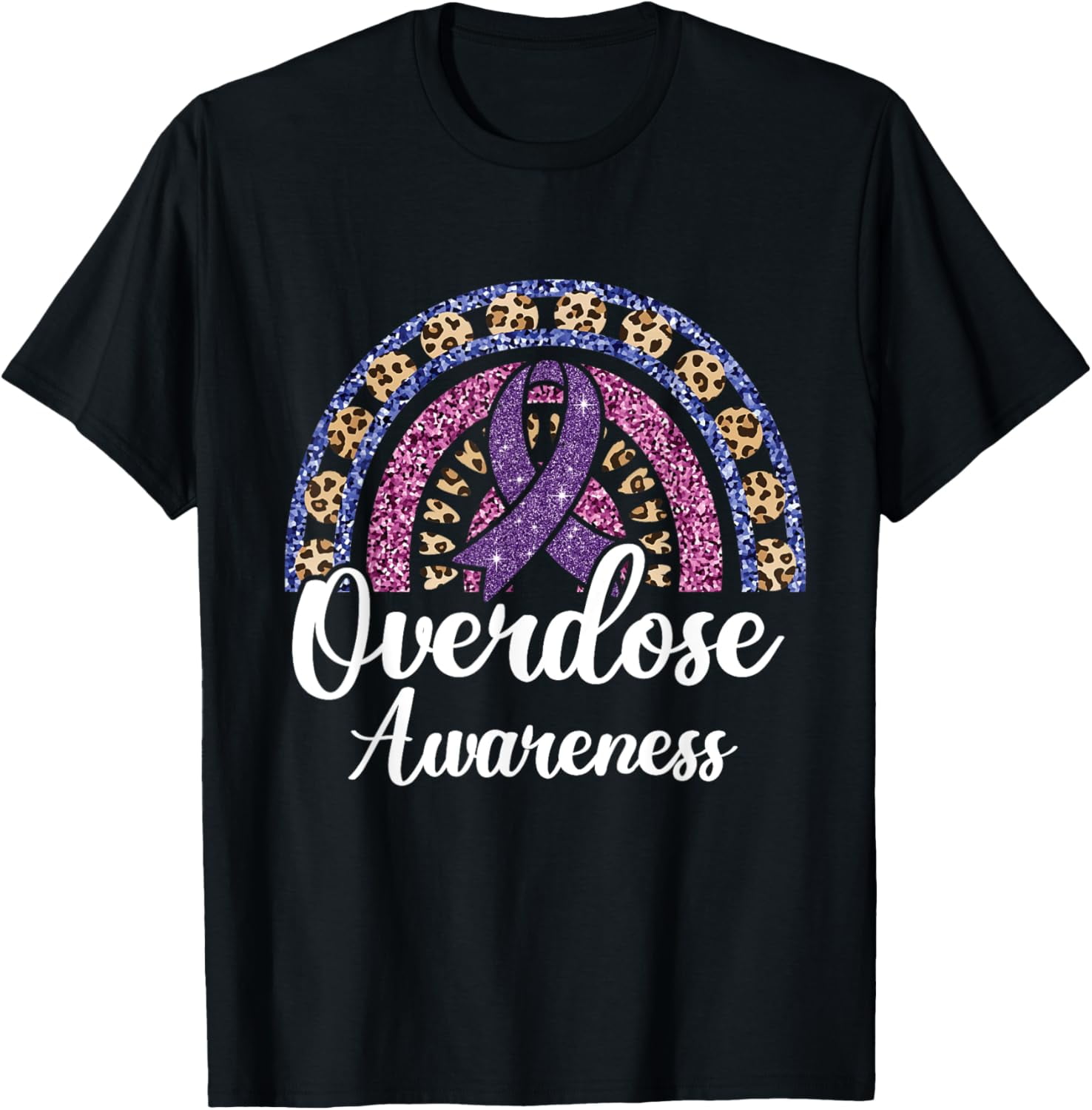 t-shirt Overdose Awareness Purple Ribbon Drug Addiction T-Shirt ...