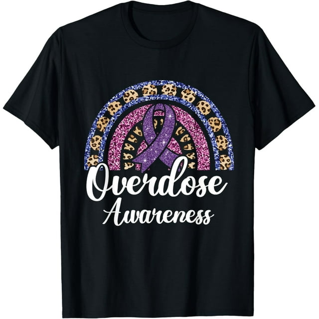 t-shirt Overdose Awareness Purple Ribbon Drug Addiction T-Shirt ...
