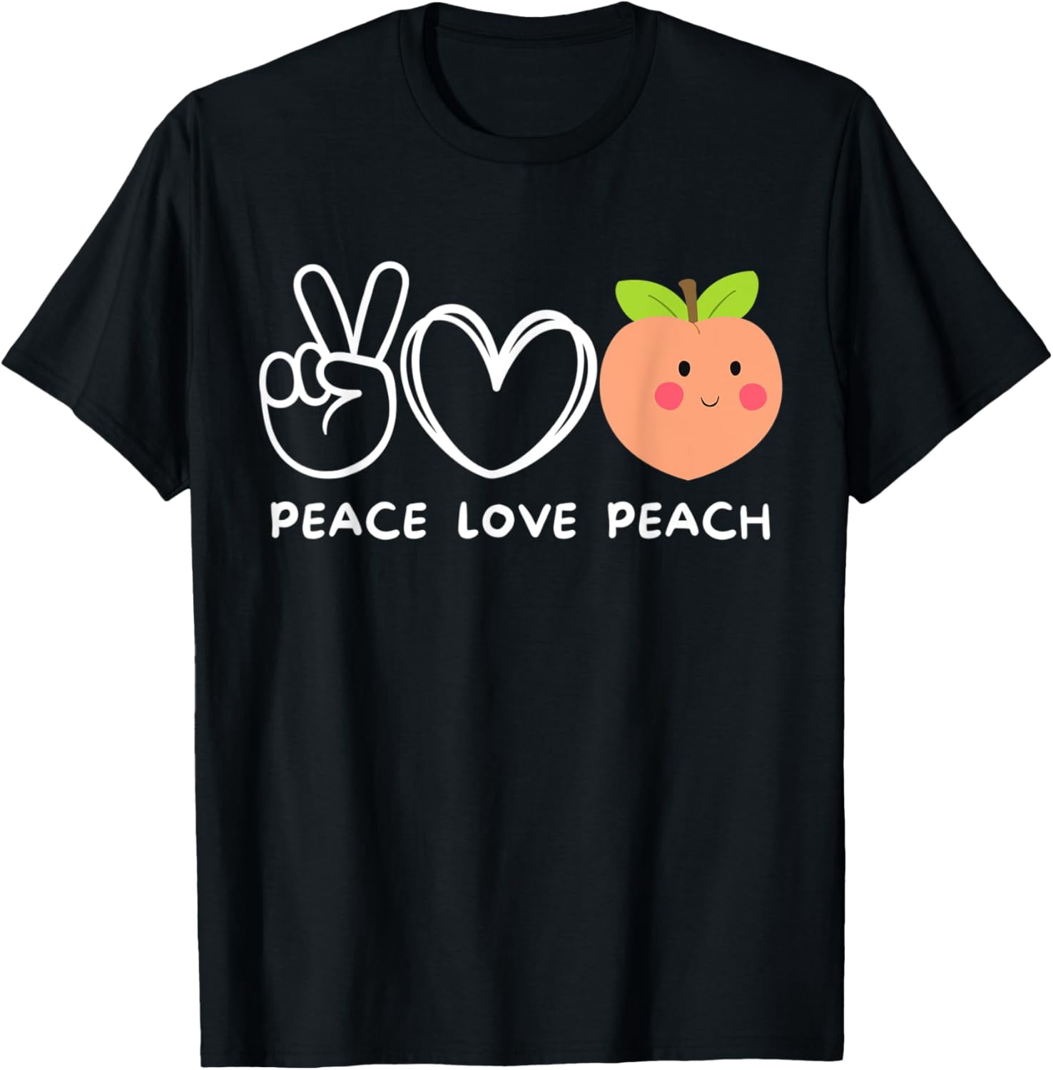 t-shirt Peace, Love Peach Retro Peach Lover Fruit Lover T-Shirt ...
