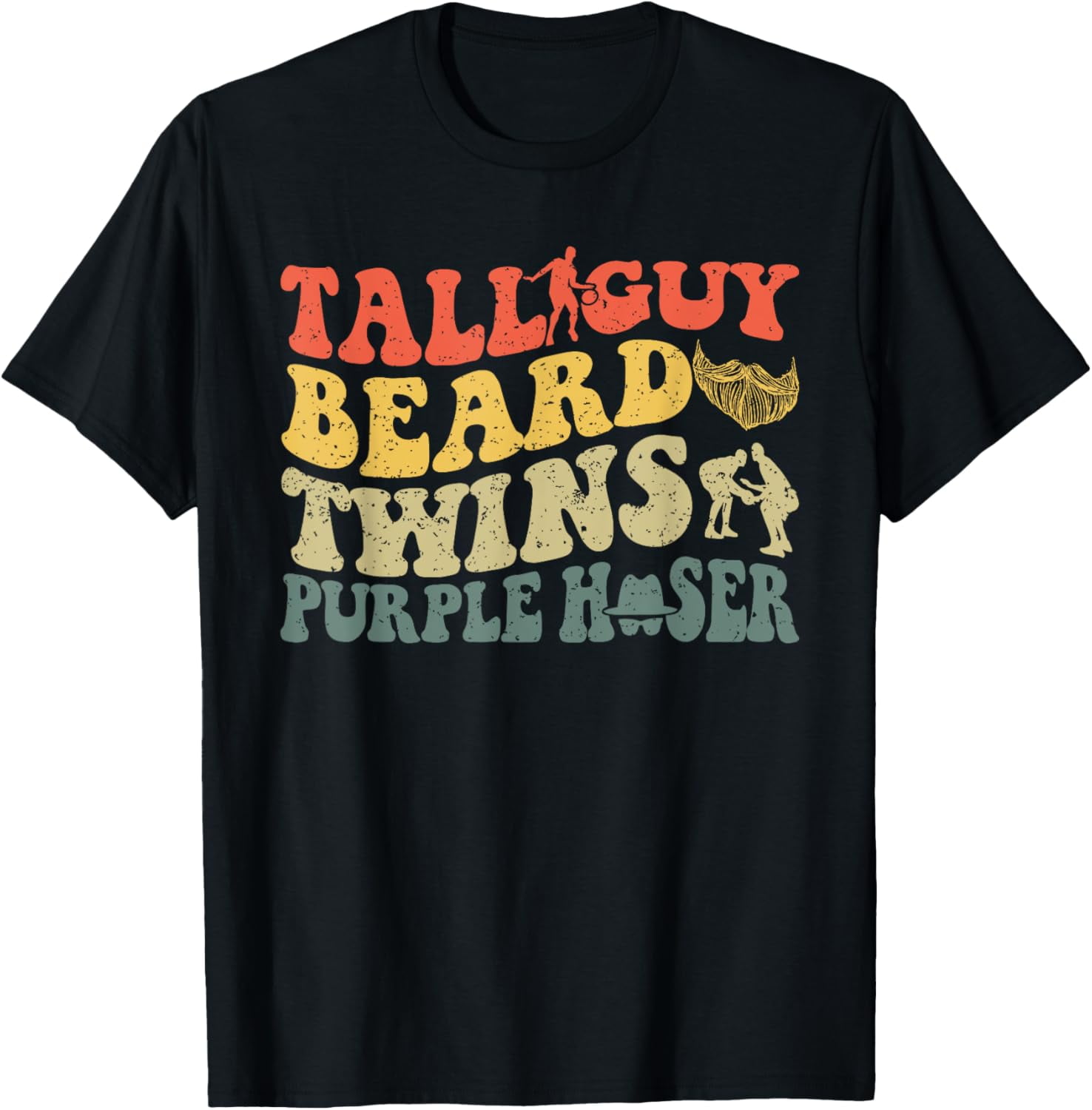 t-shirt Perfect For Kids Dude Tall Guy Beard Twins Purple Hoser T-Shirt ...
