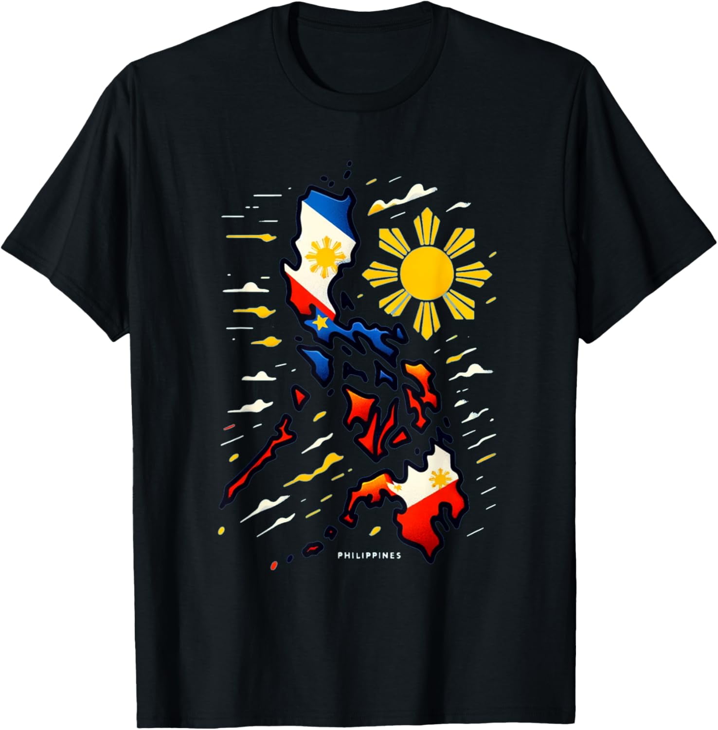 t-shirt The Philippines Map Apparel Pilipinas Filipino Geography T ...