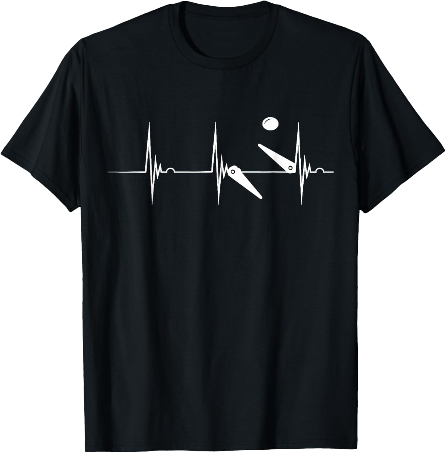 t-shirt Pinball Heartbeat Flipper EKG Pulse Line Flipping Ball Shirt ...
