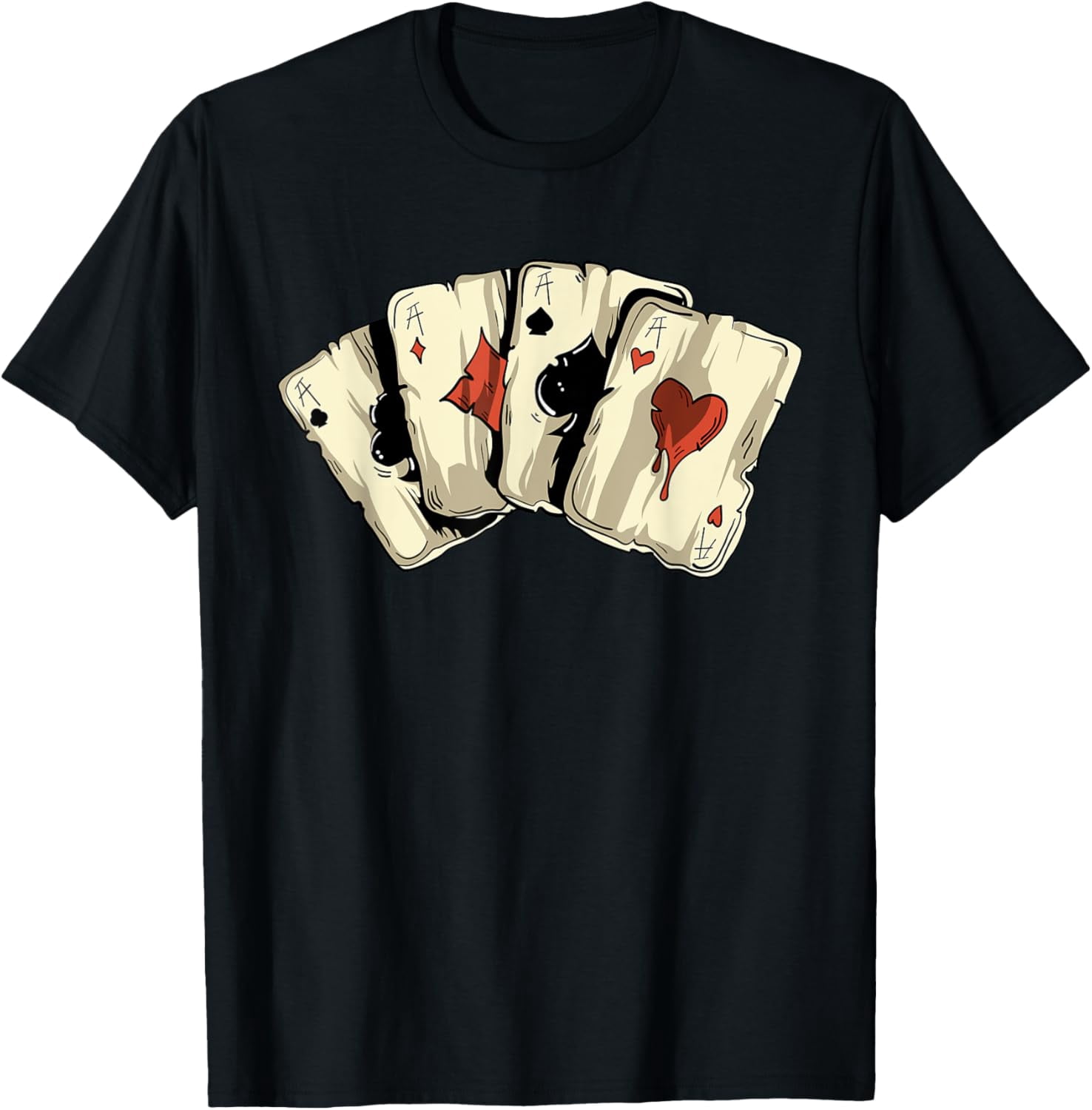 t-shirt Poker Texas Hold'Em - Gambling Casino 4 Aces Poker T-Shirt mens ...