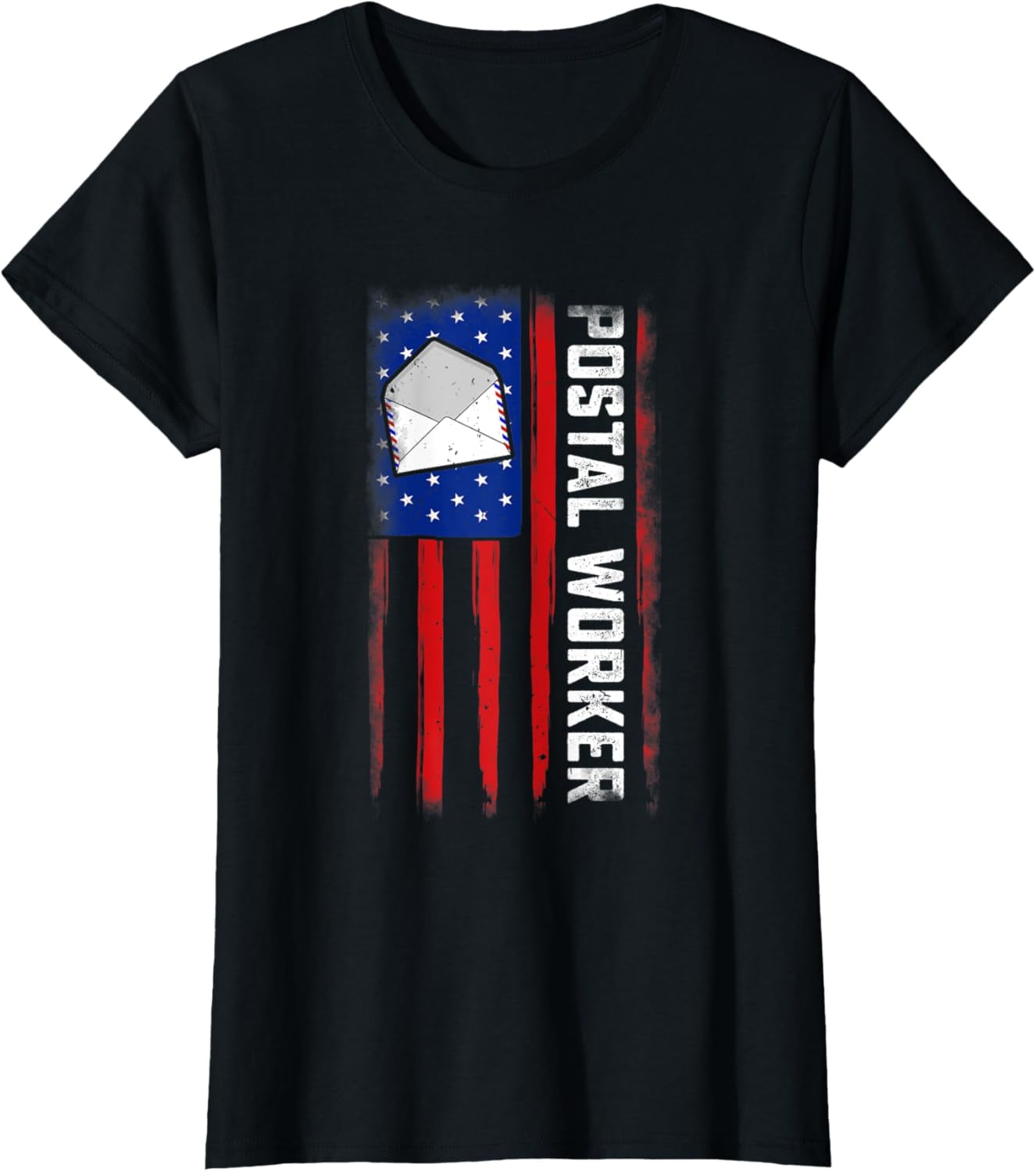 t-shirt Postal Worker American Flag Patriotic Postman Rural Carrier T ...