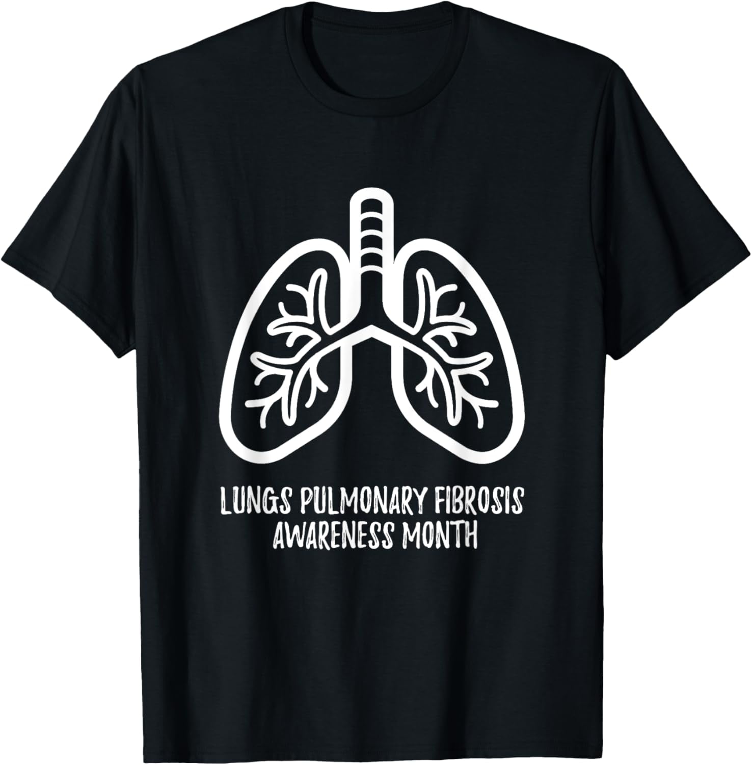 t-shirt Pulmonary Fibrosis Awareness Month with Lungs T-Shirt mens ...