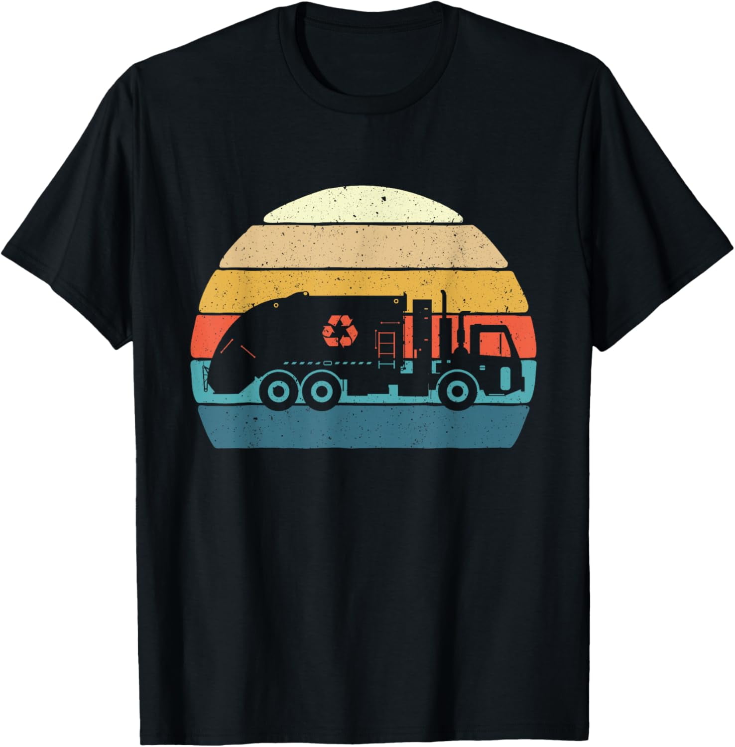 t-shirt Retro Garbage Truck - Truck Trash Recycling Waste Management T ...