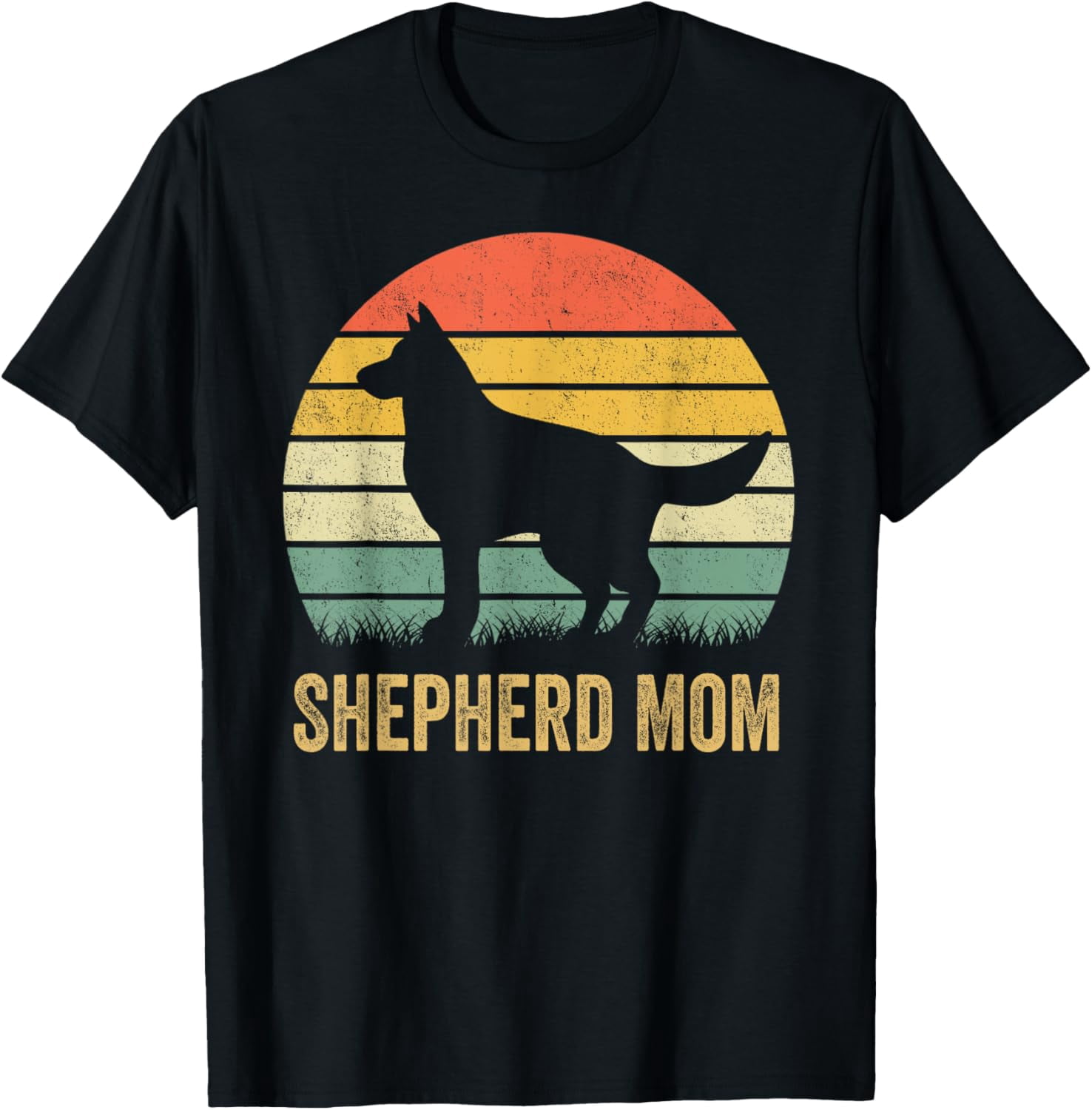 t-shirt Retro German Shepherd Mom Gift Dog Mother Pet Shepard Mama T ...