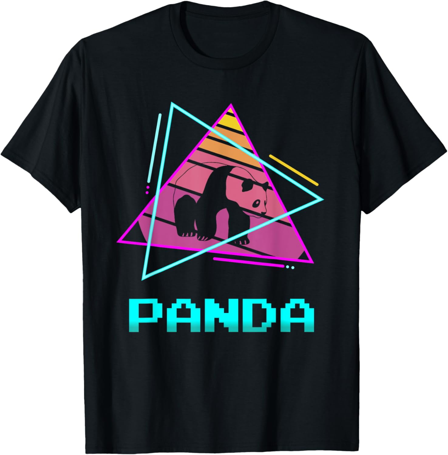 t-shirt Retro Panda Pandas T-Shirt - Walmart.com