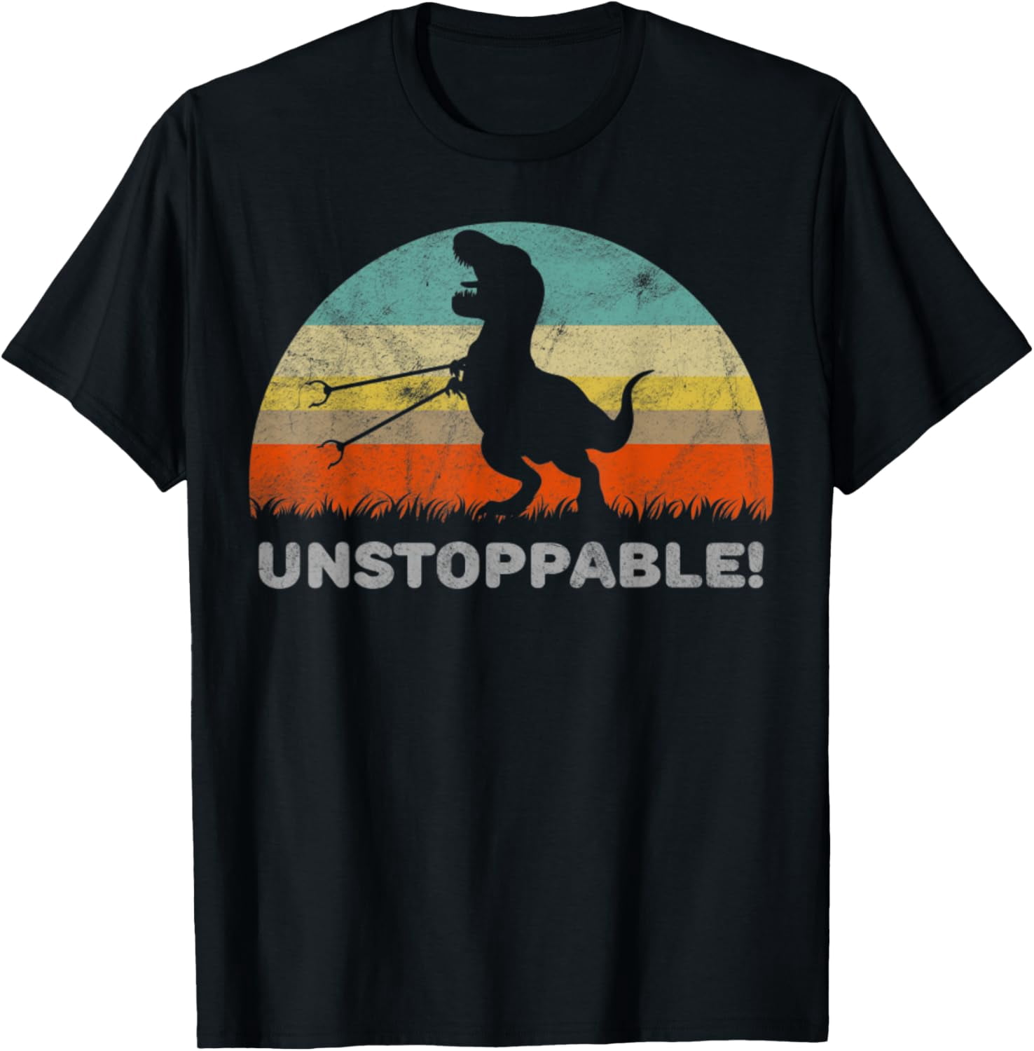 t-shirt Retro Unstoppable T Rex With Trash Grabber Pickup Tool Funny T ...